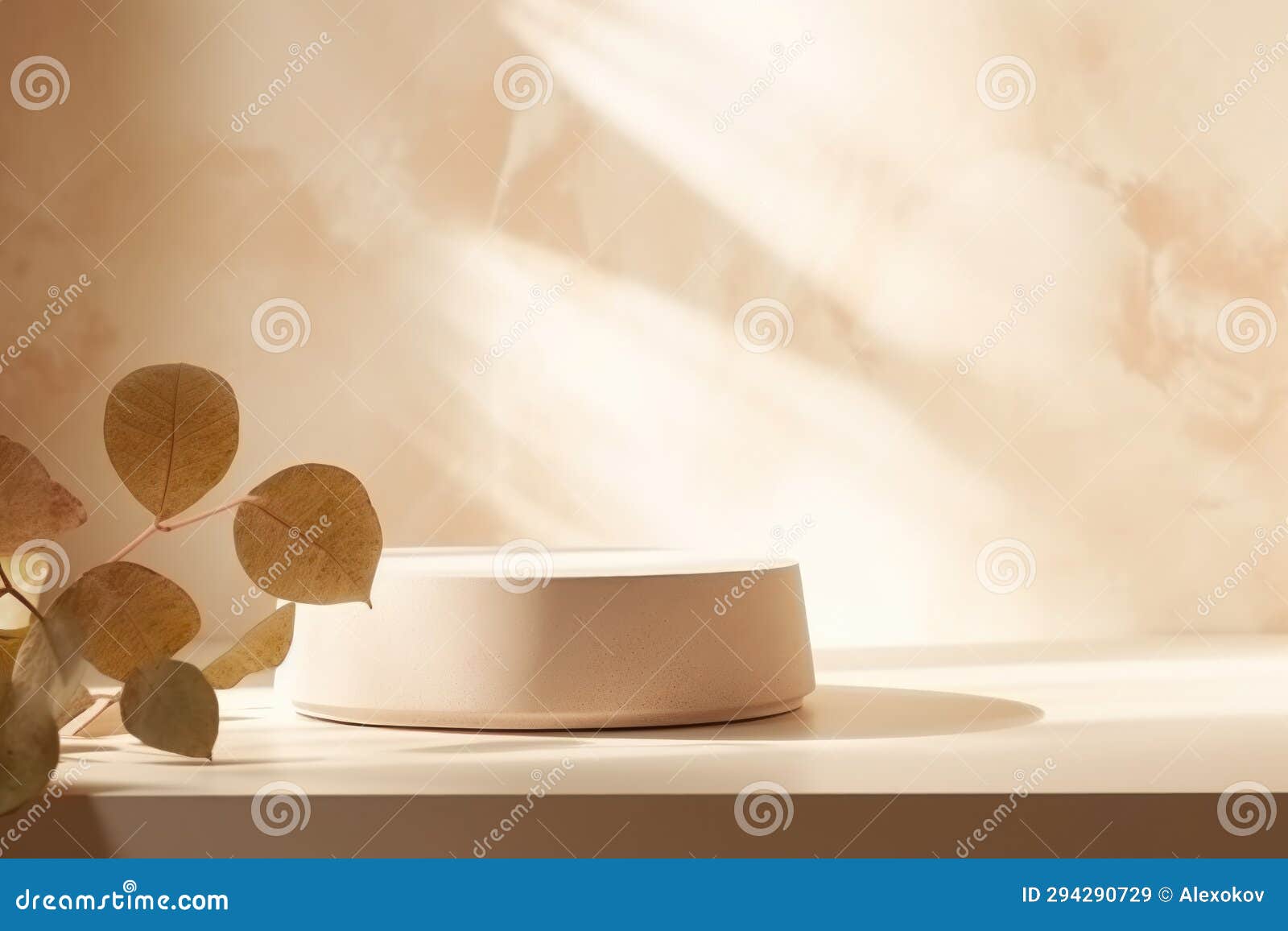 Beautiful Dappled White Stone Podium AI Generated Stock Illustration ...