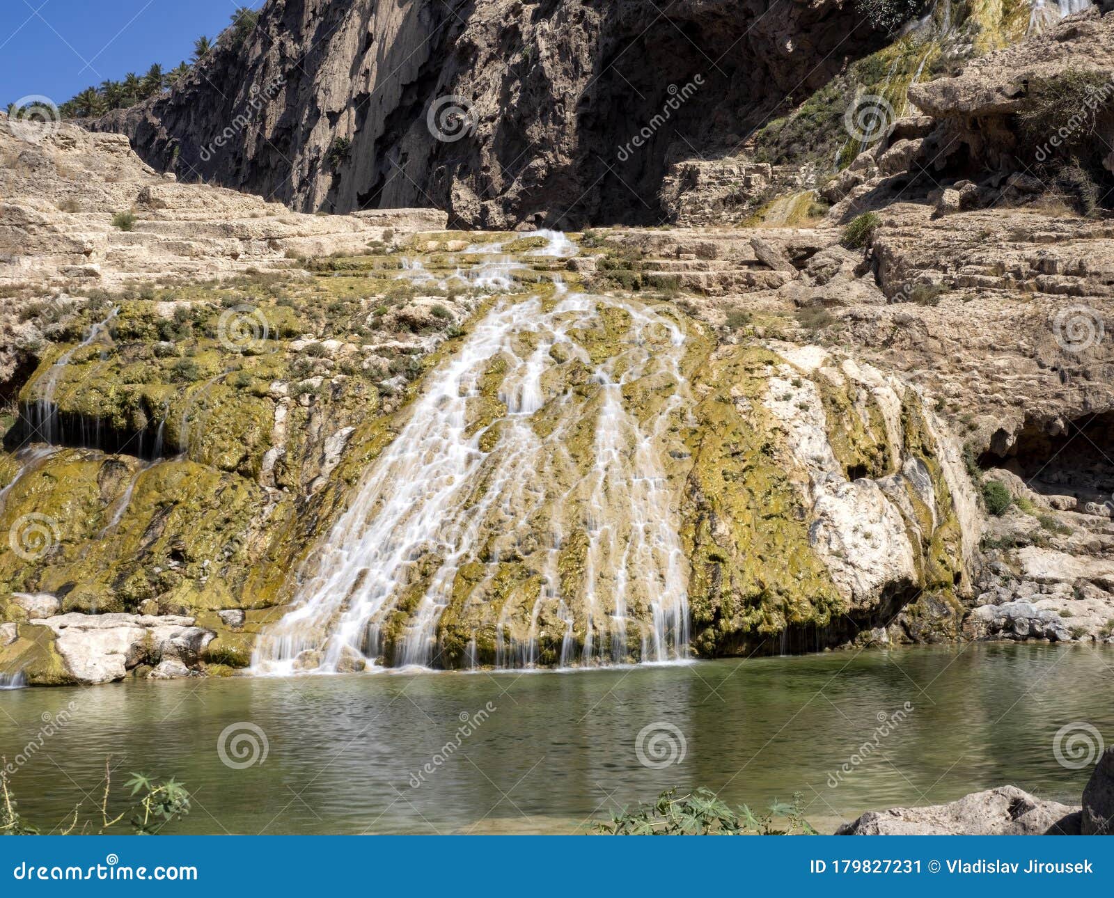 Beautiful Darbat Waterfall, Has Two Floors and Forms Several Lagoon ...