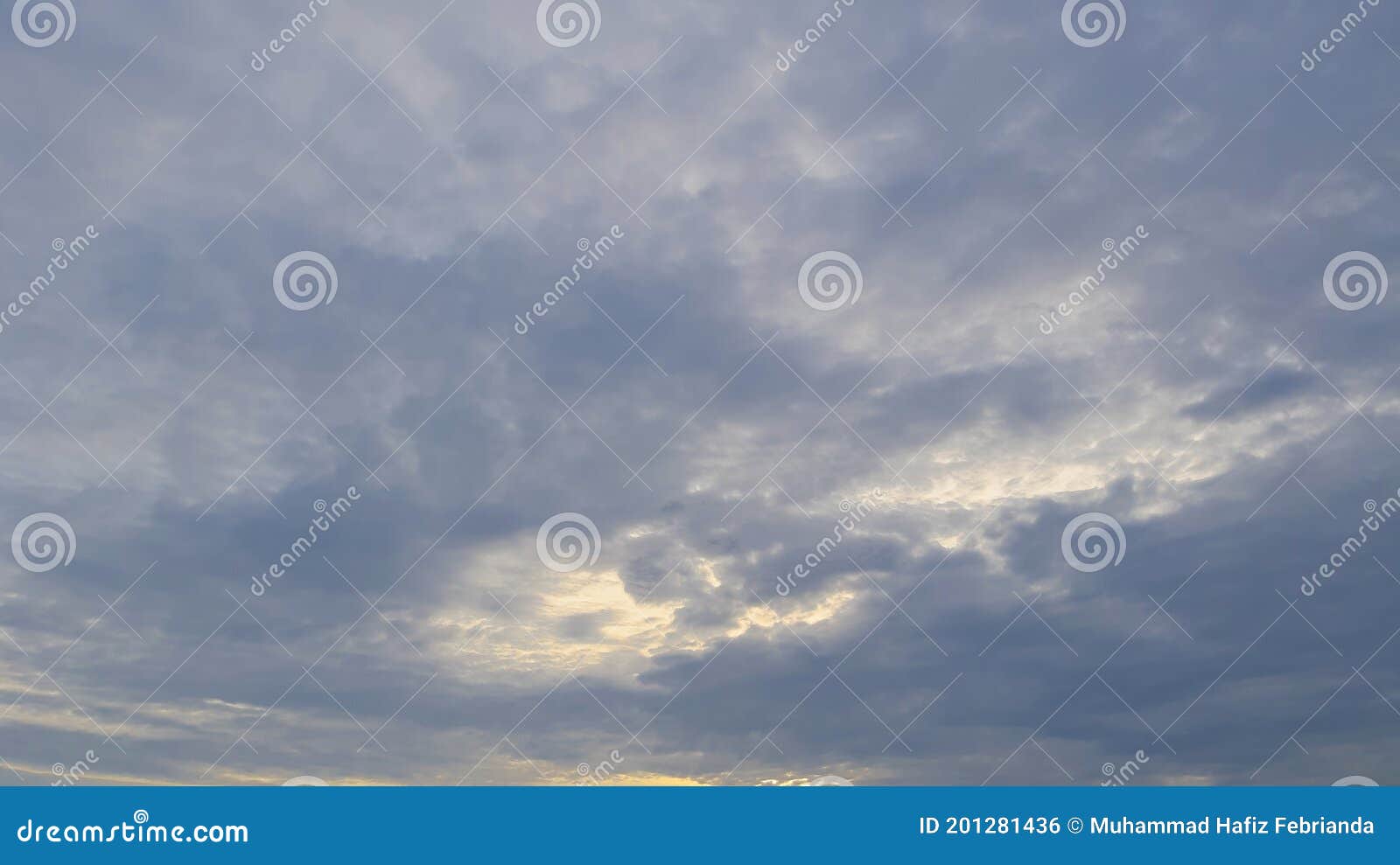 Beautiful Blue Clouds Early in the Morning Stock Photo - Image of ...