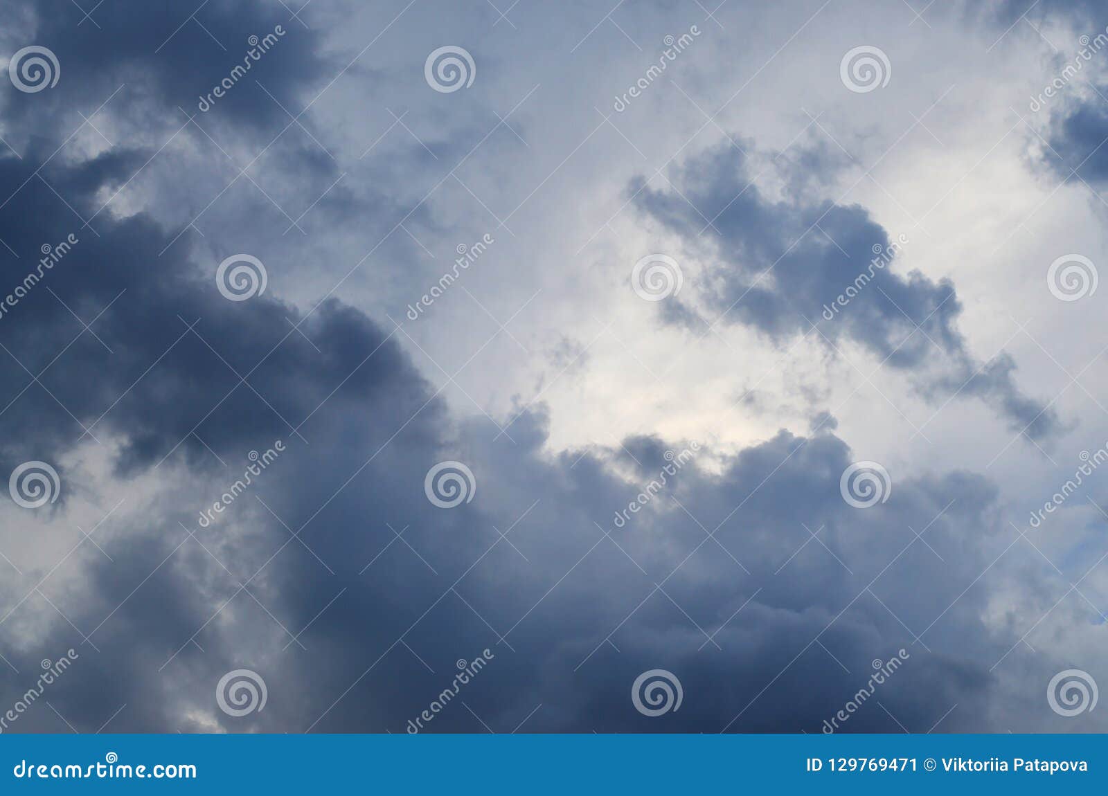 Beautiful Dark Clouds Slowly Flying in the Sky Stock Image - Image of ...