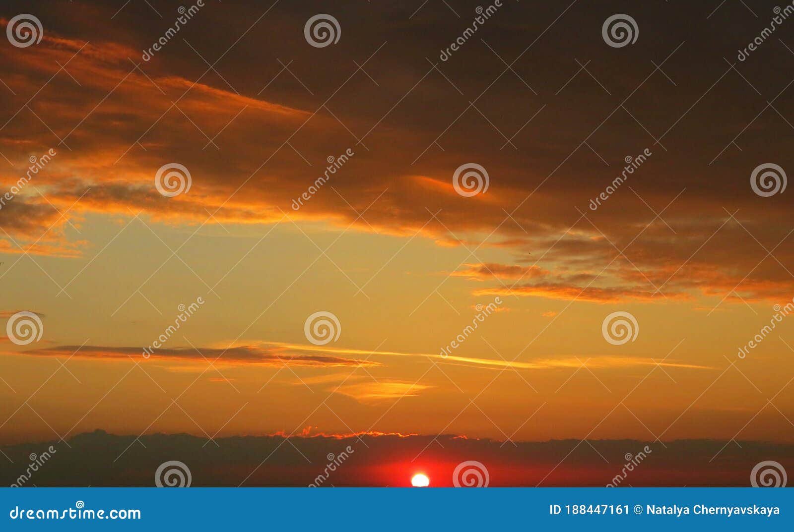 Beautiful Red Sunset View in the Sky Stock Image - Image of heaven ...