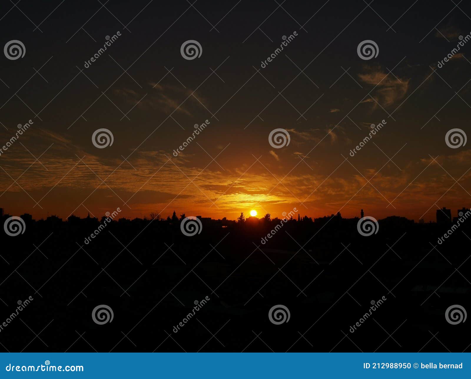 A beautiful dark sunset stock photo. Image of sunset - 212988950