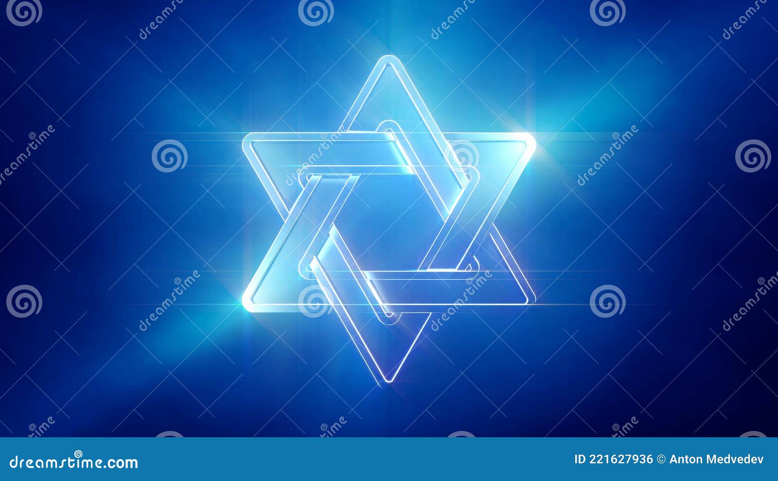 Beautiful David Star Background . Design Object 3D Rendering Stock ...