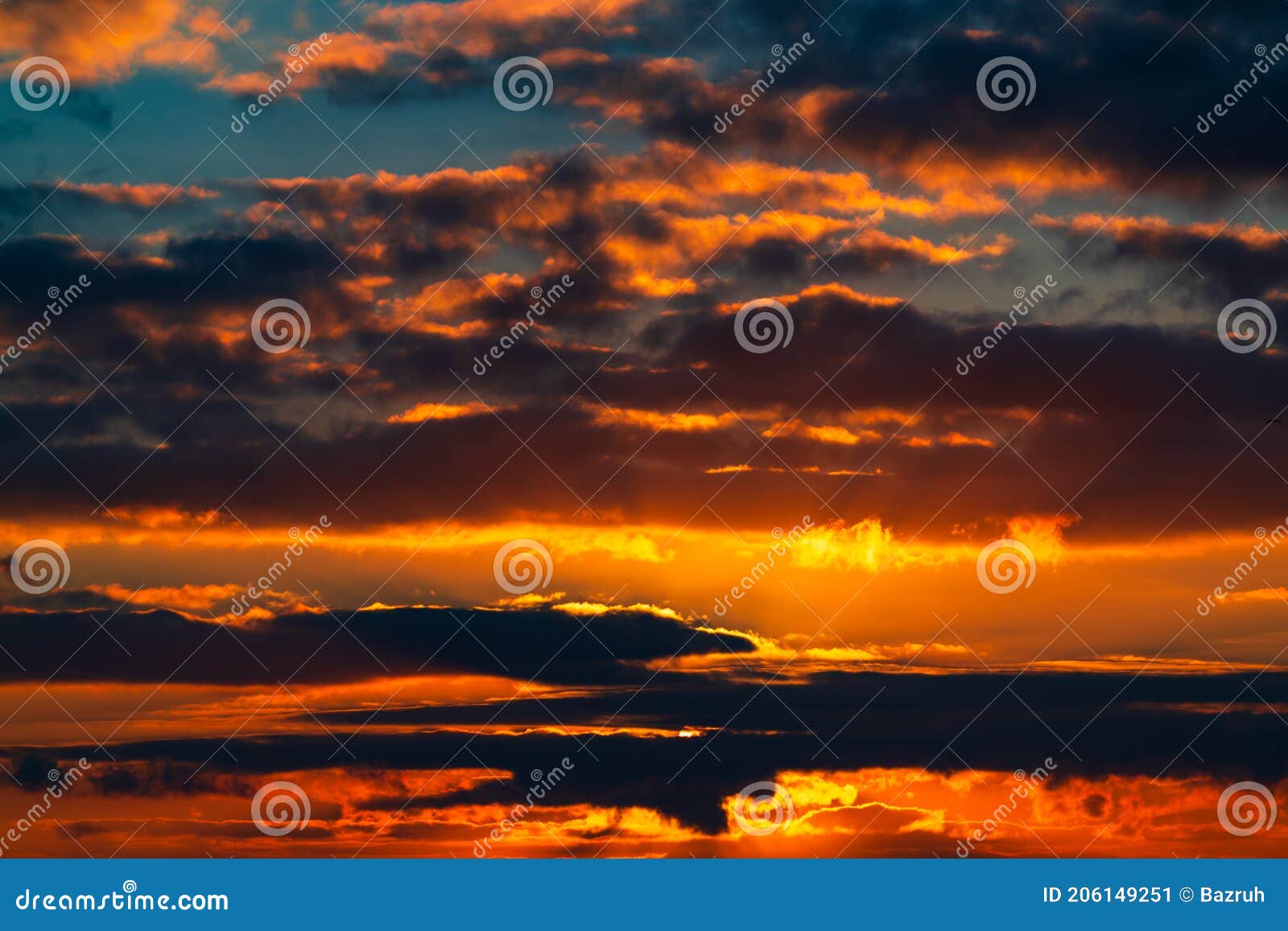 Beautiful Dawn Sky Background Stock Image - Image of atmosphere ...