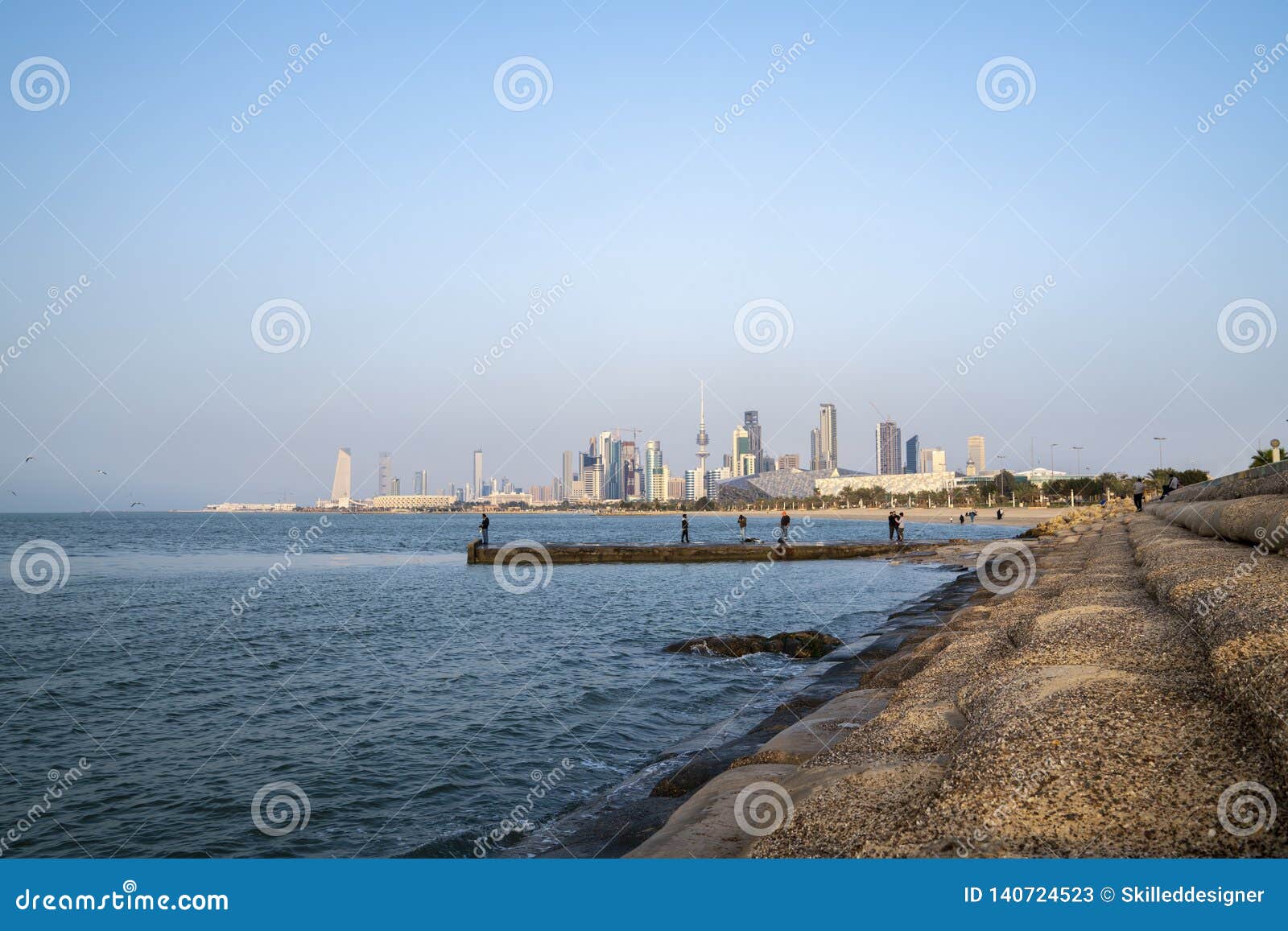 Beautiful Dawn View of Kuwait Editorial Stock Photo - Image of gulf ...