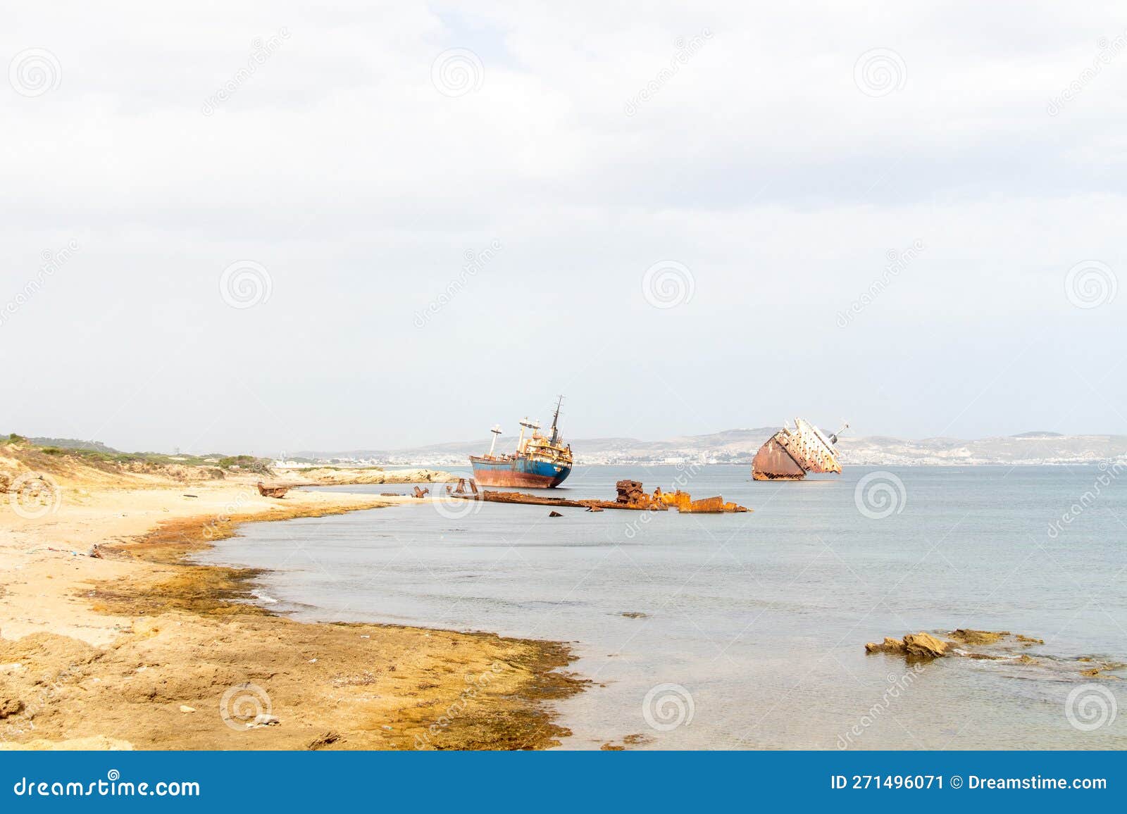 Beautiful Day on the Beach in Rimel, Bizerte, Tunisia Stock Image ...