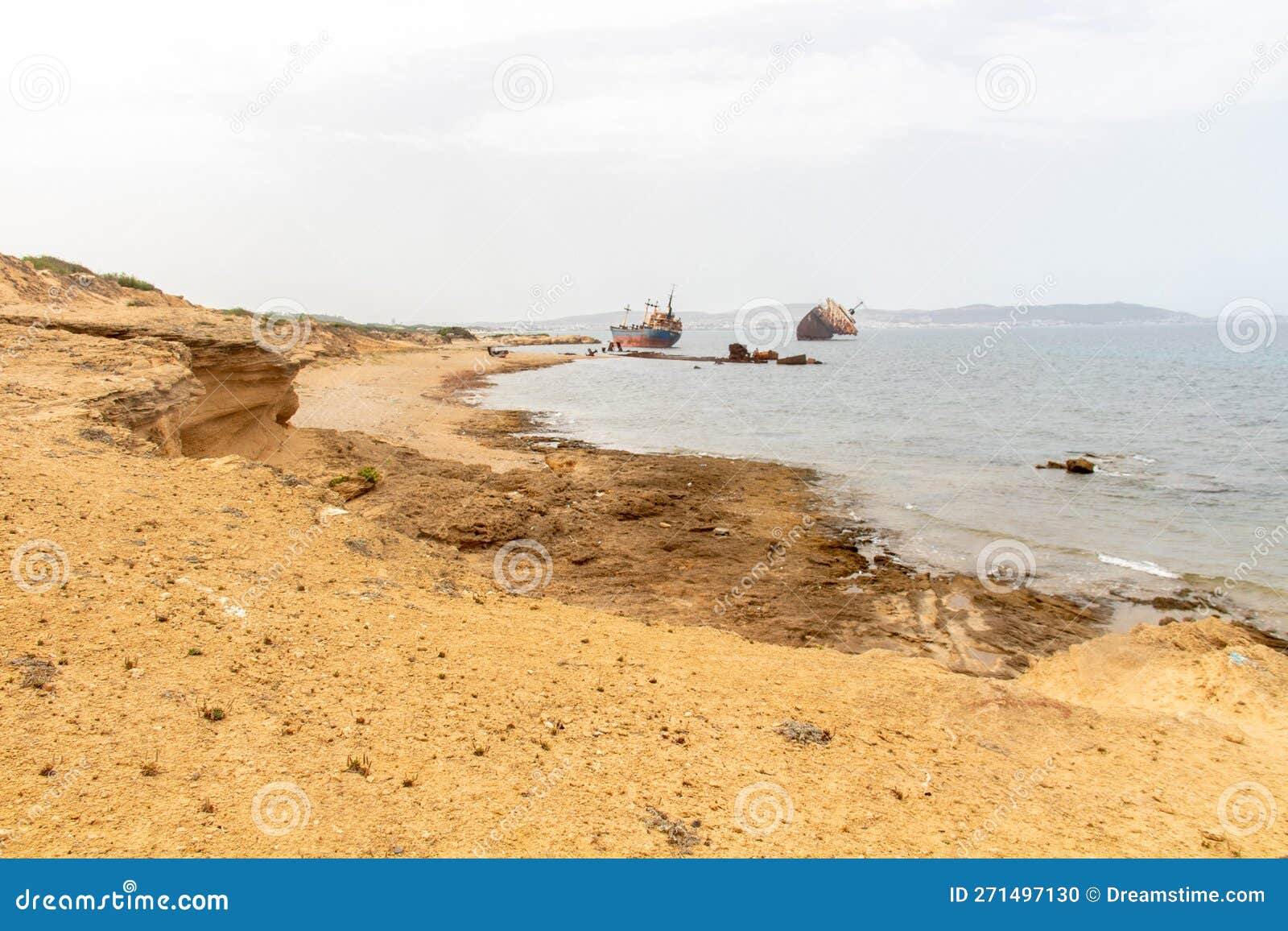 Beautiful Day on the Beach in Rimel, Bizerte, Tunisia Stock Photo ...