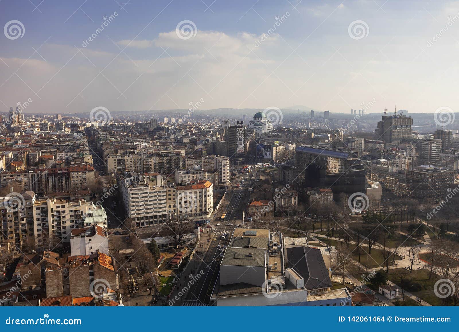 Beautiful day in Belgrade editorial stock image. Image of view - 142061464