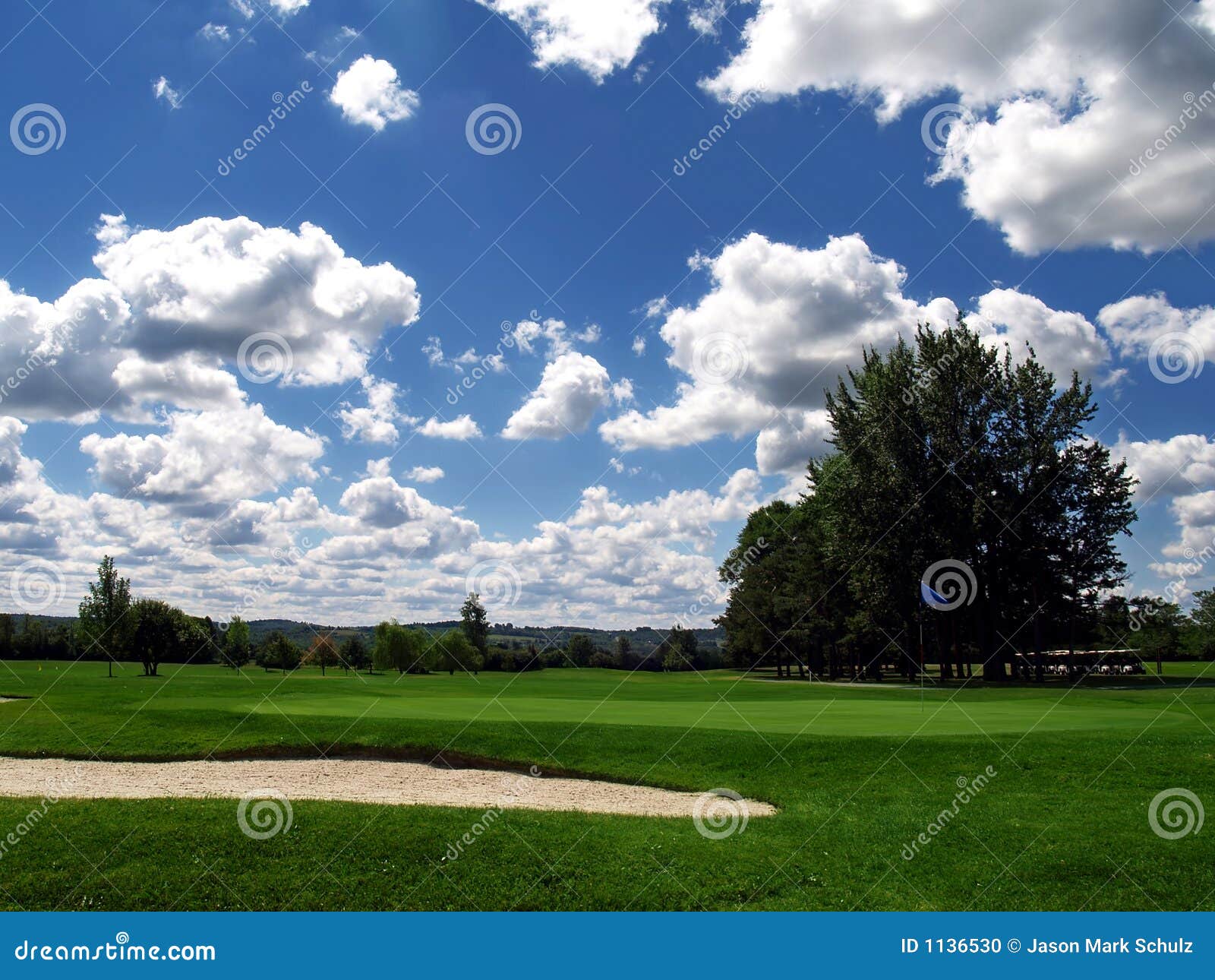 A beautiful day for Golf stock photo. Image of flag, beautiful - 1136530