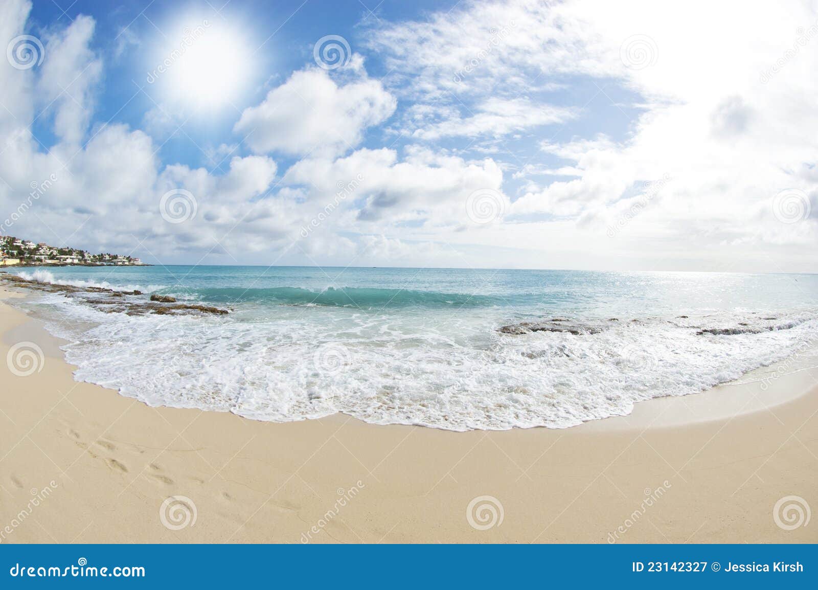 Beautiful Day on a Tropical Beach Stock Image - Image of ocean, beach ...