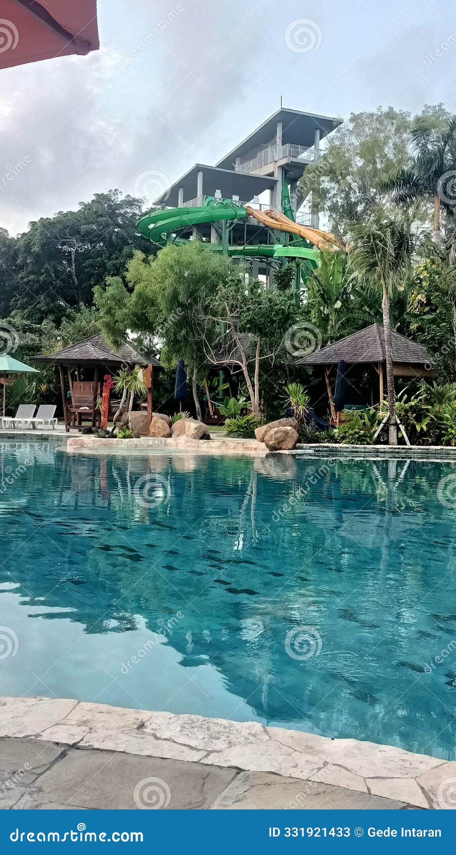 Beautiful day in waterpark stock image. Image of beautiful - 331921433