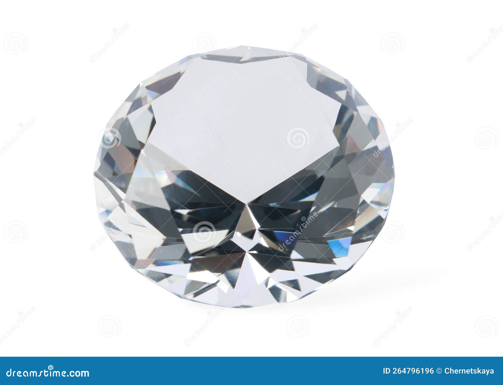 Beautiful Dazzling Diamond Isolated on White. Precious Gemstone Stock ...