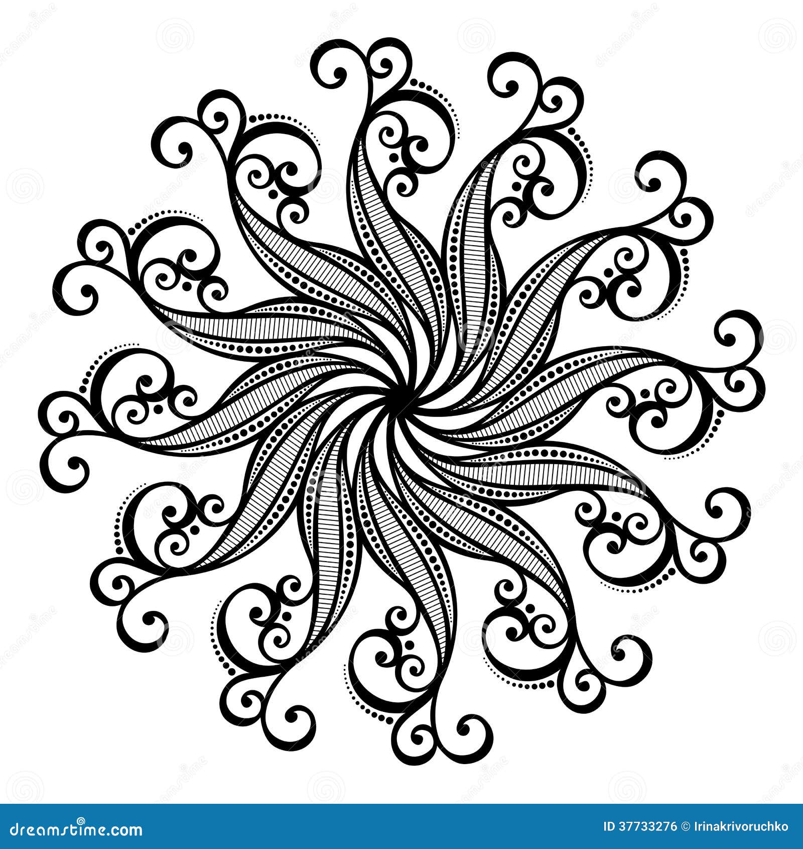 Beautiful Deco Circle (Vector) Stock Vector - Illustration of curve ...