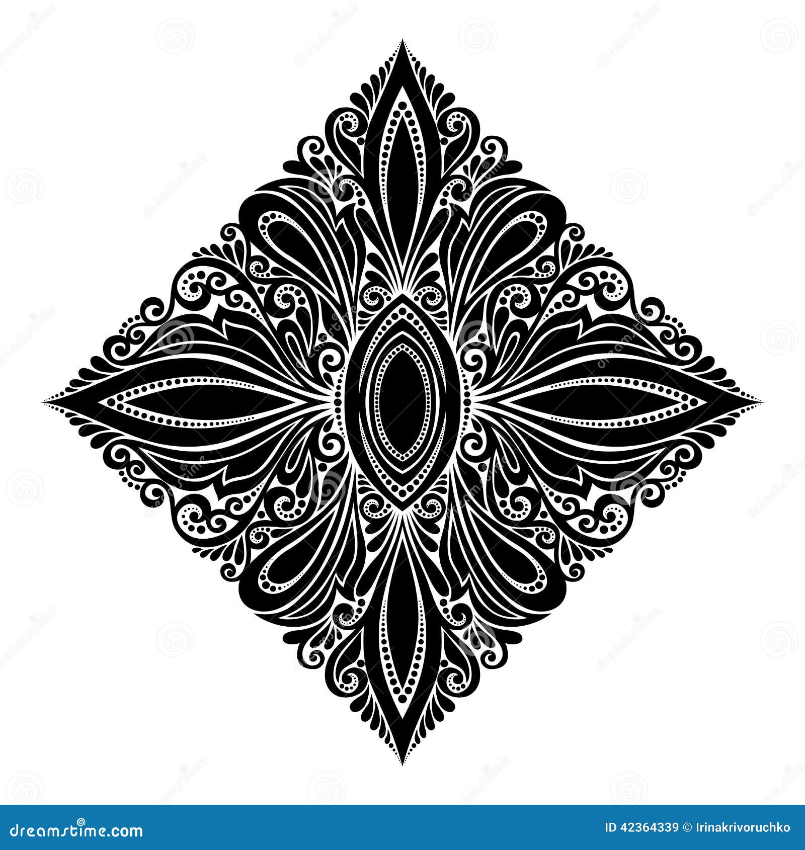 Beautiful Deco Square (Vector) Stock Vector - Illustration of lace ...