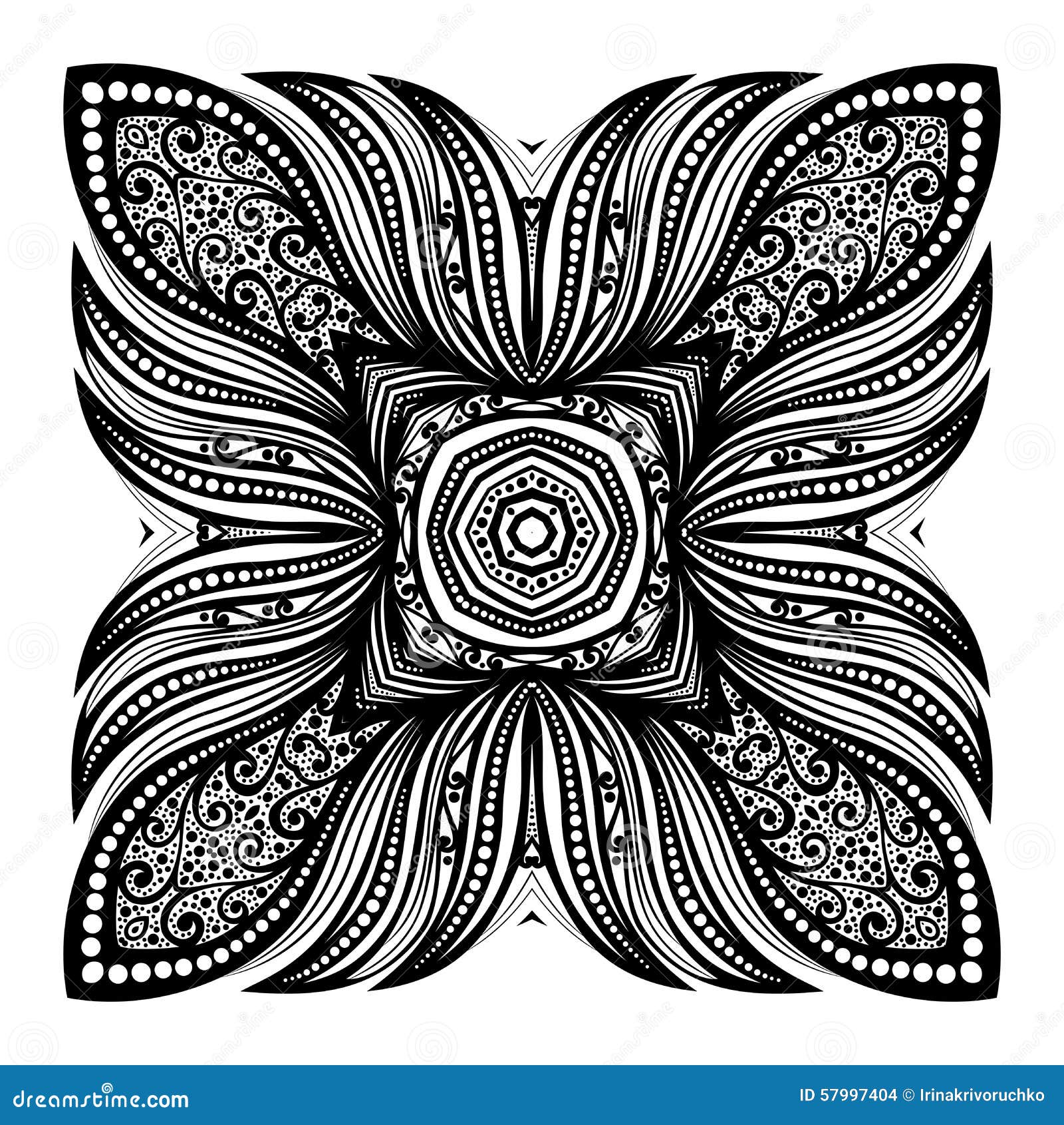 Square Mandala Frame-03 Vector Illustration | CartoonDealer.com #77666488