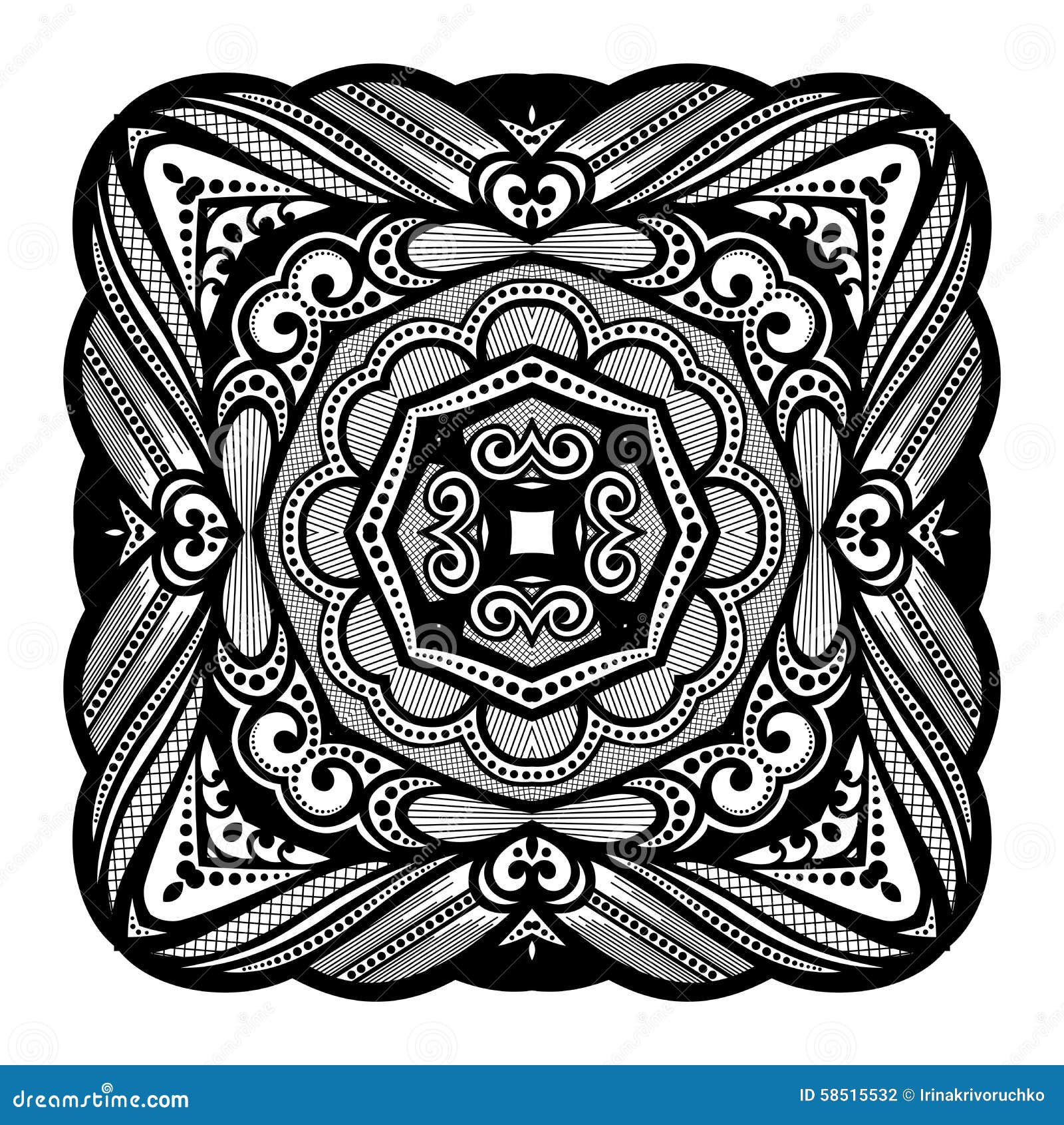 Beautiful Deco Square (Vector) Stock Vector - Illustration of icon ...