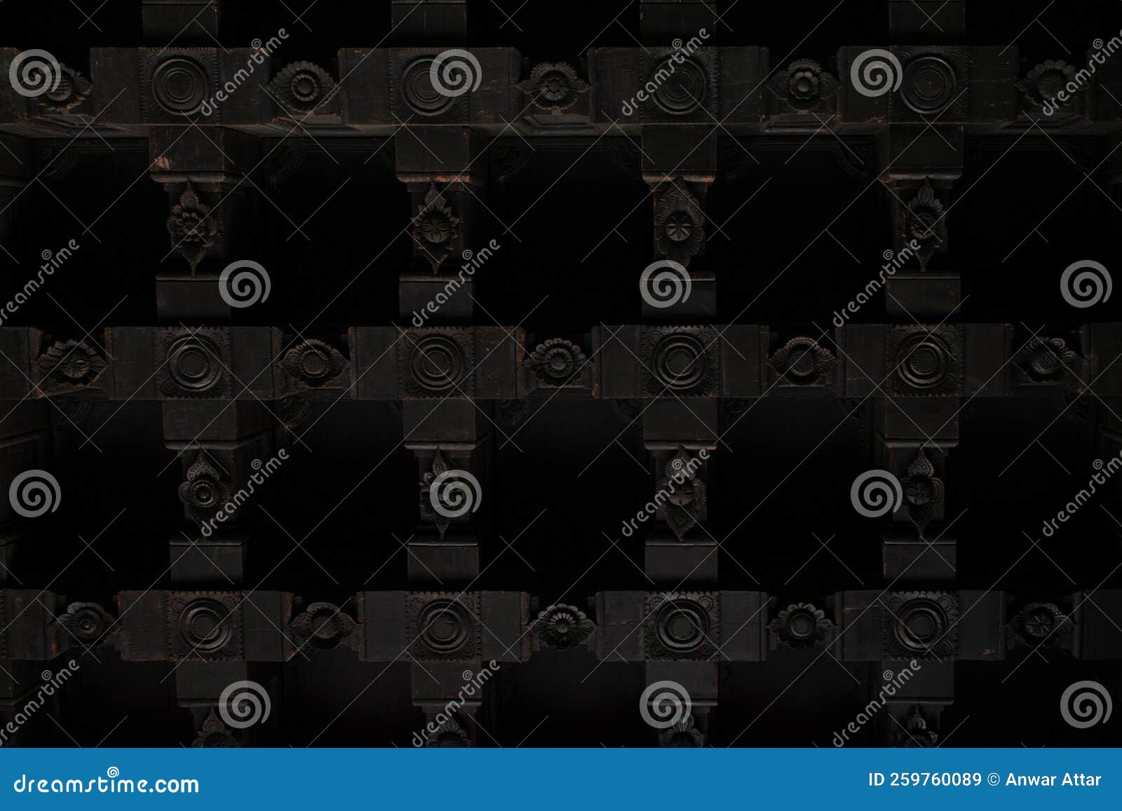Beautiful Decorated Wooden Window Background. Dark Window Architecture ...