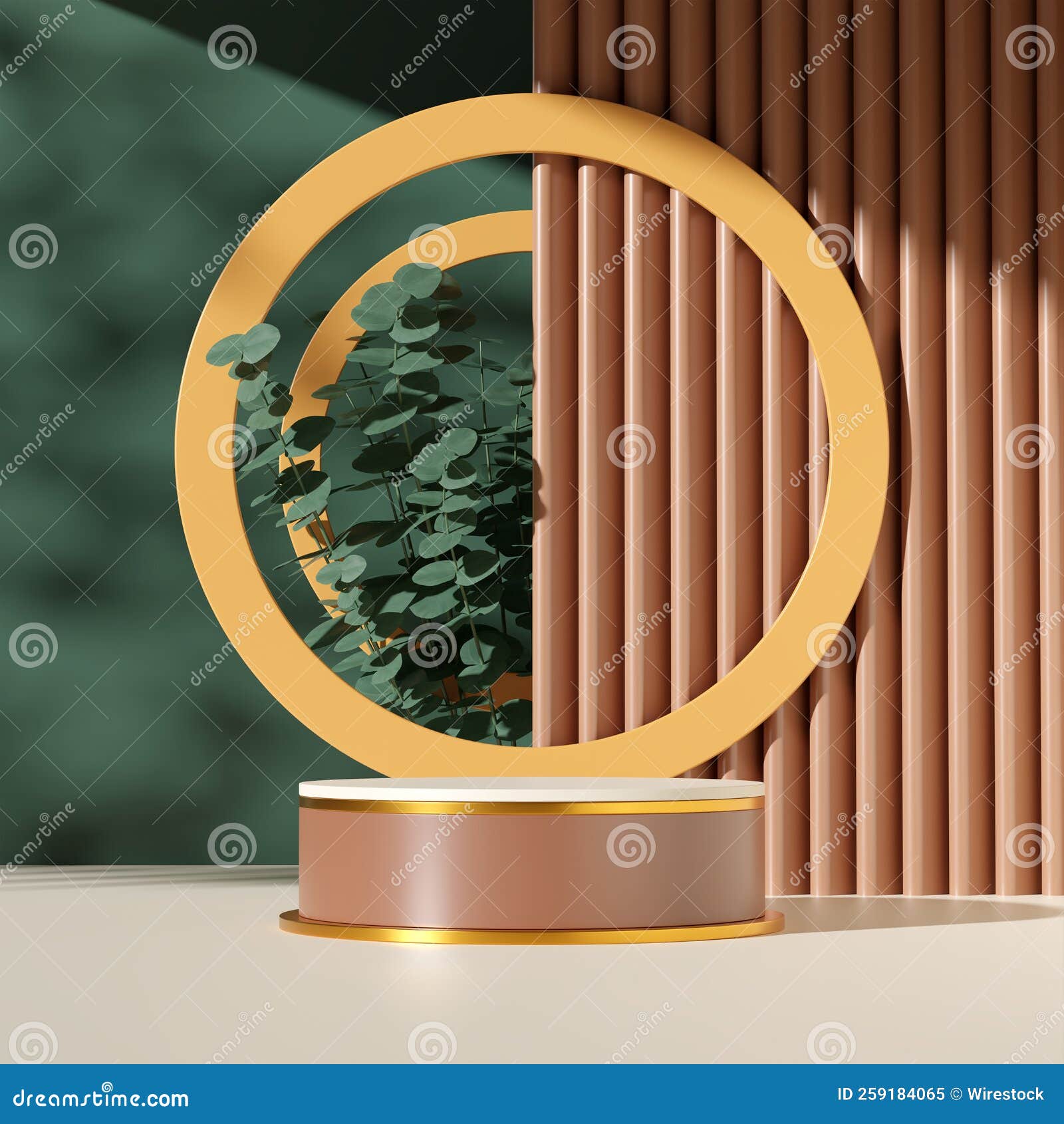 Beautiful Decoration on a Table Against a Green Wall Stock Image ...