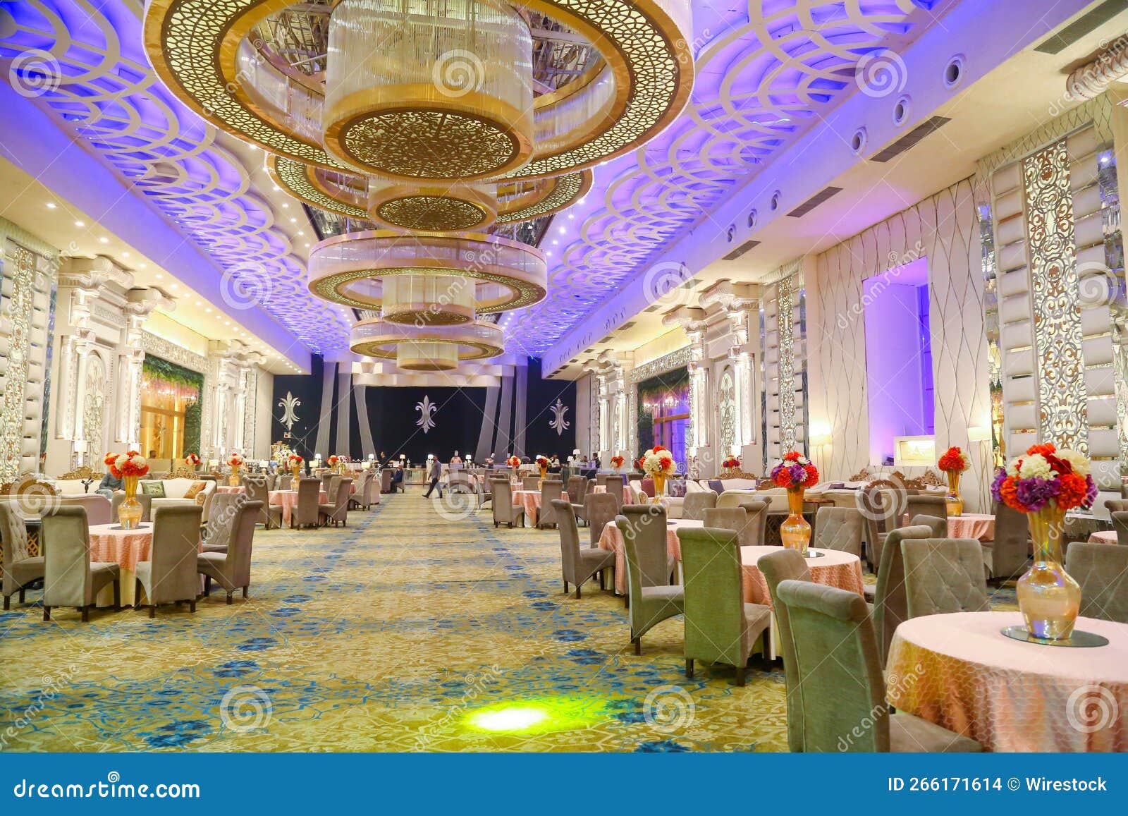 The Beautiful Decorations Cultural Program Stock Photo - Image of room ...