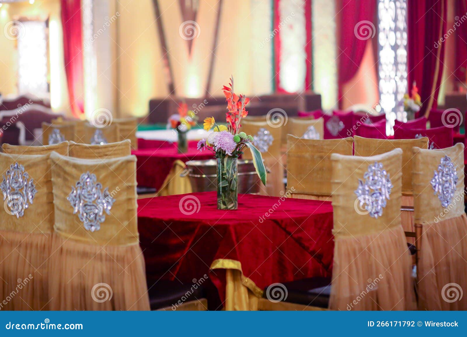 The Beautiful Decorations Cultural Program Stock Photo - Image of green ...