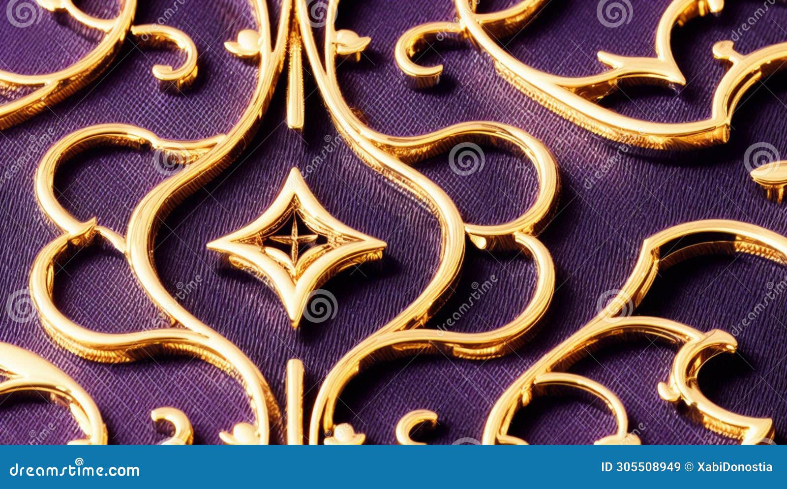 Beautiful Decorative Background in Gold-colored Metal Stock ...