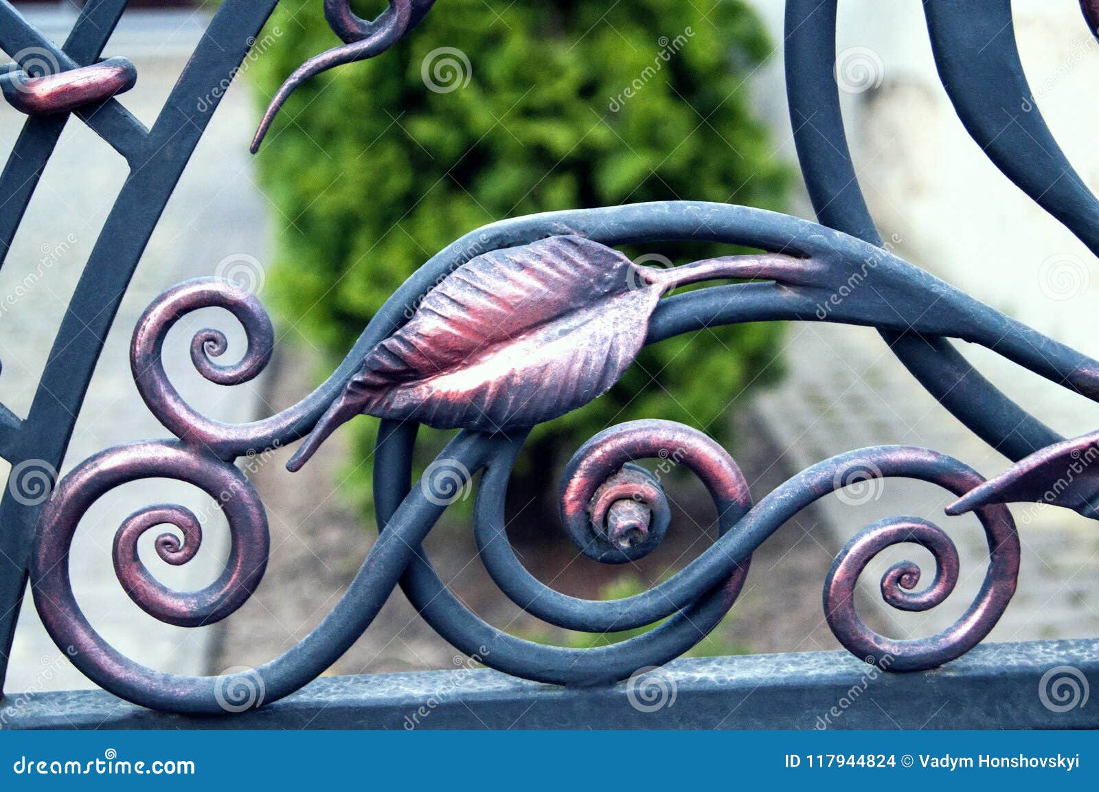 Decorative Forged Metal Gate, Modern Gate Stock Photography ...
