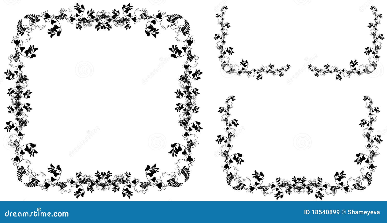 Beautiful Decorative Framework with Flowers Stock Vector - Illustration ...