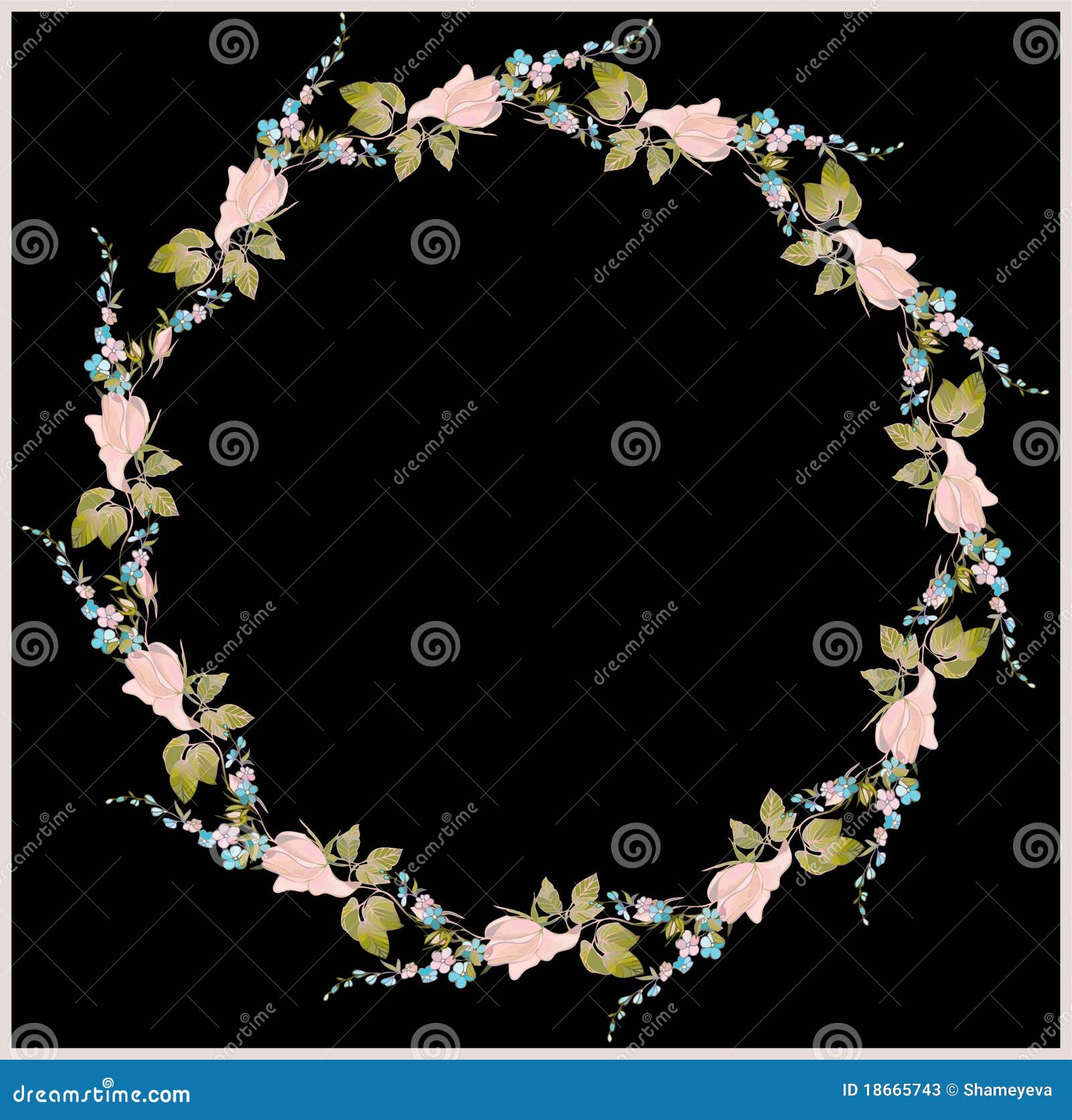Beautiful Decorative Framework with Flowers. Stock Vector ...