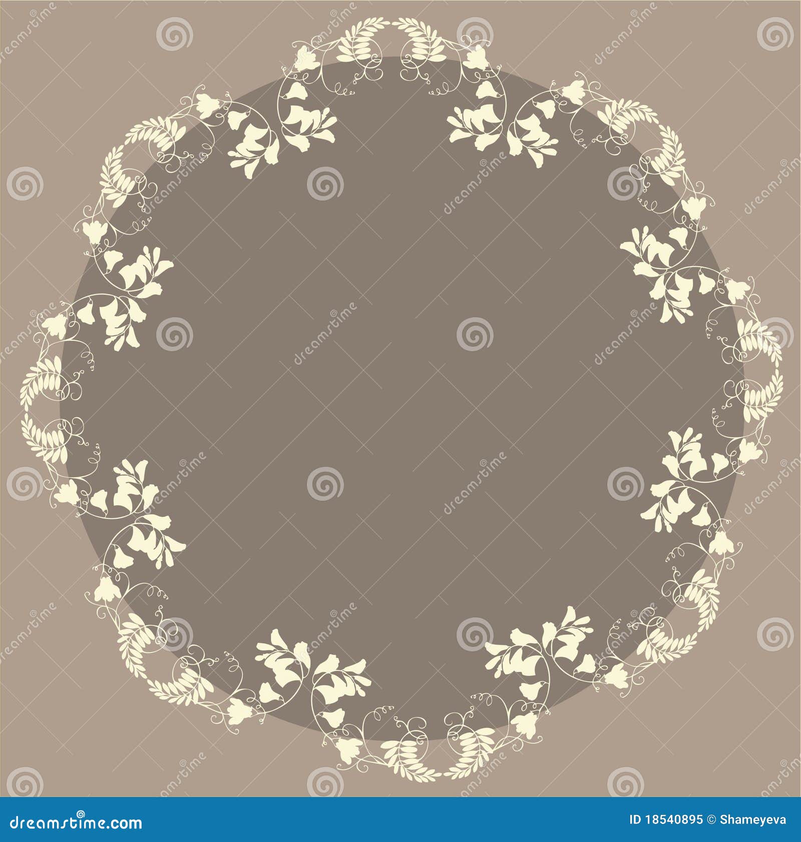 Beautiful Decorative Framework with Flowers. Greet Stock Vector ...