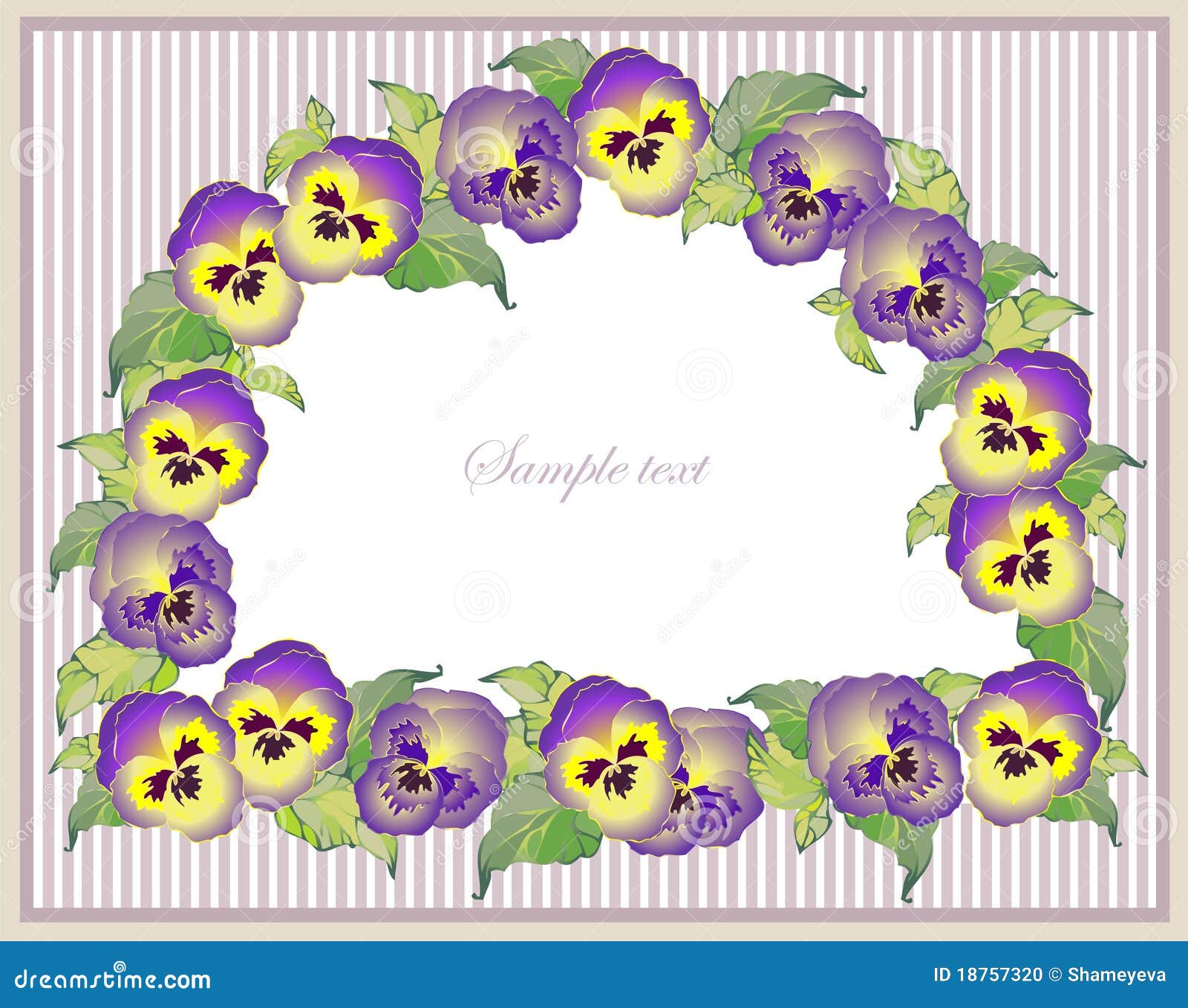 Beautiful Decorative Framework with Flowers. Greet Stock Vector ...