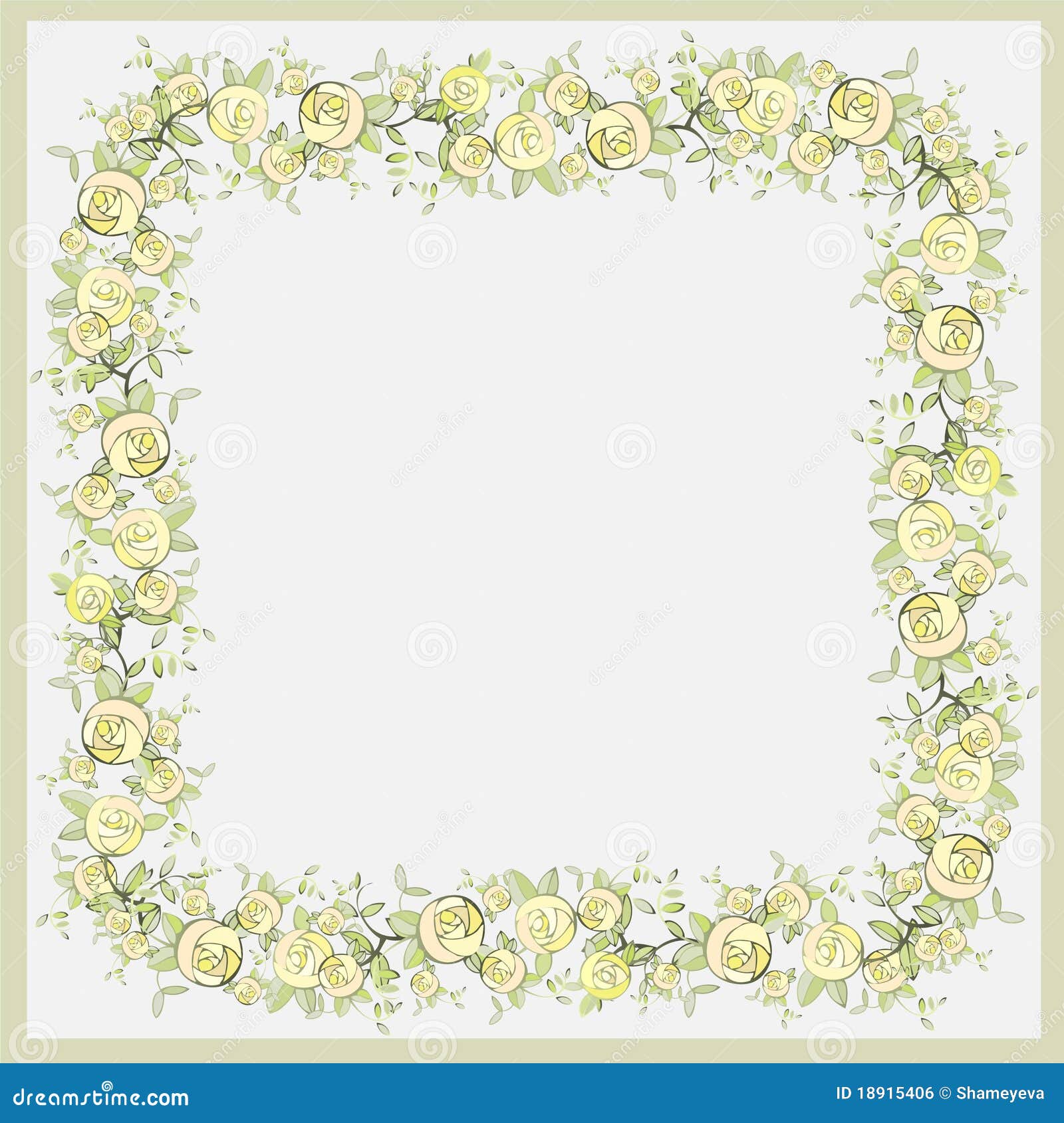 Beautiful Decorative Framework with Flowers. Greet Stock Vector ...