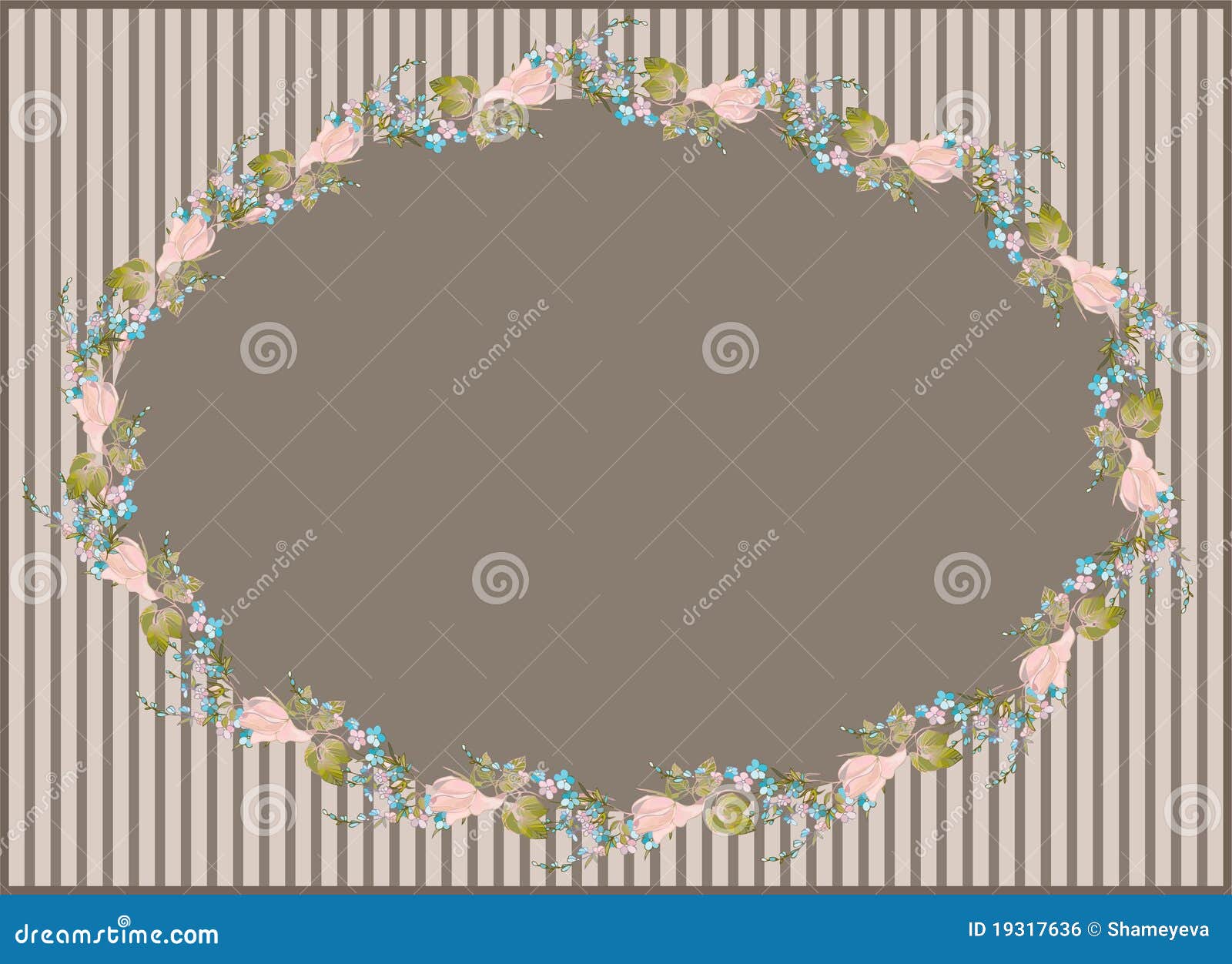 Beautiful Decorative Framework with Flowers. Greet Stock Vector ...