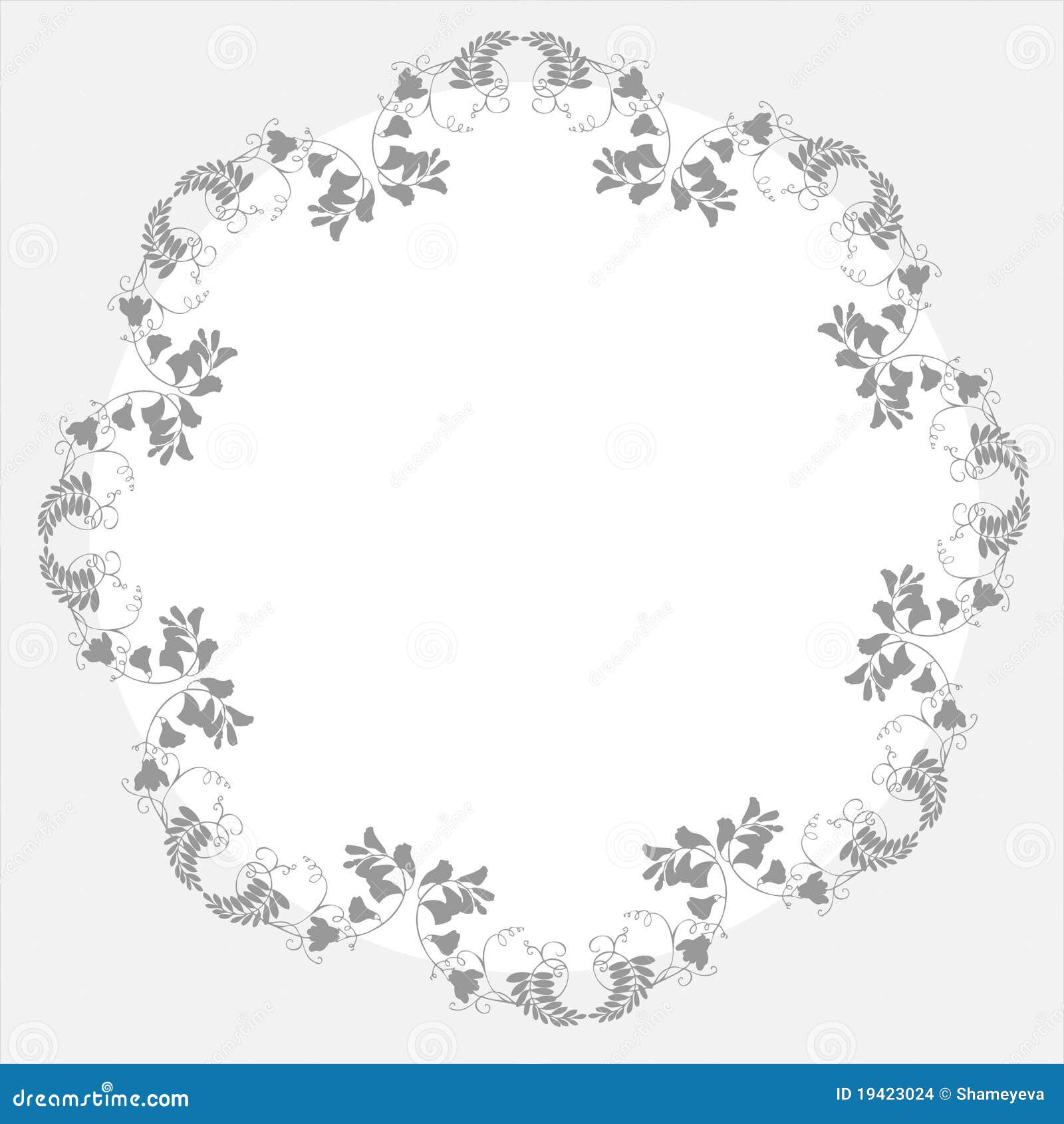 Beautiful Decorative Framework with Flowers. Greet Stock Vector ...