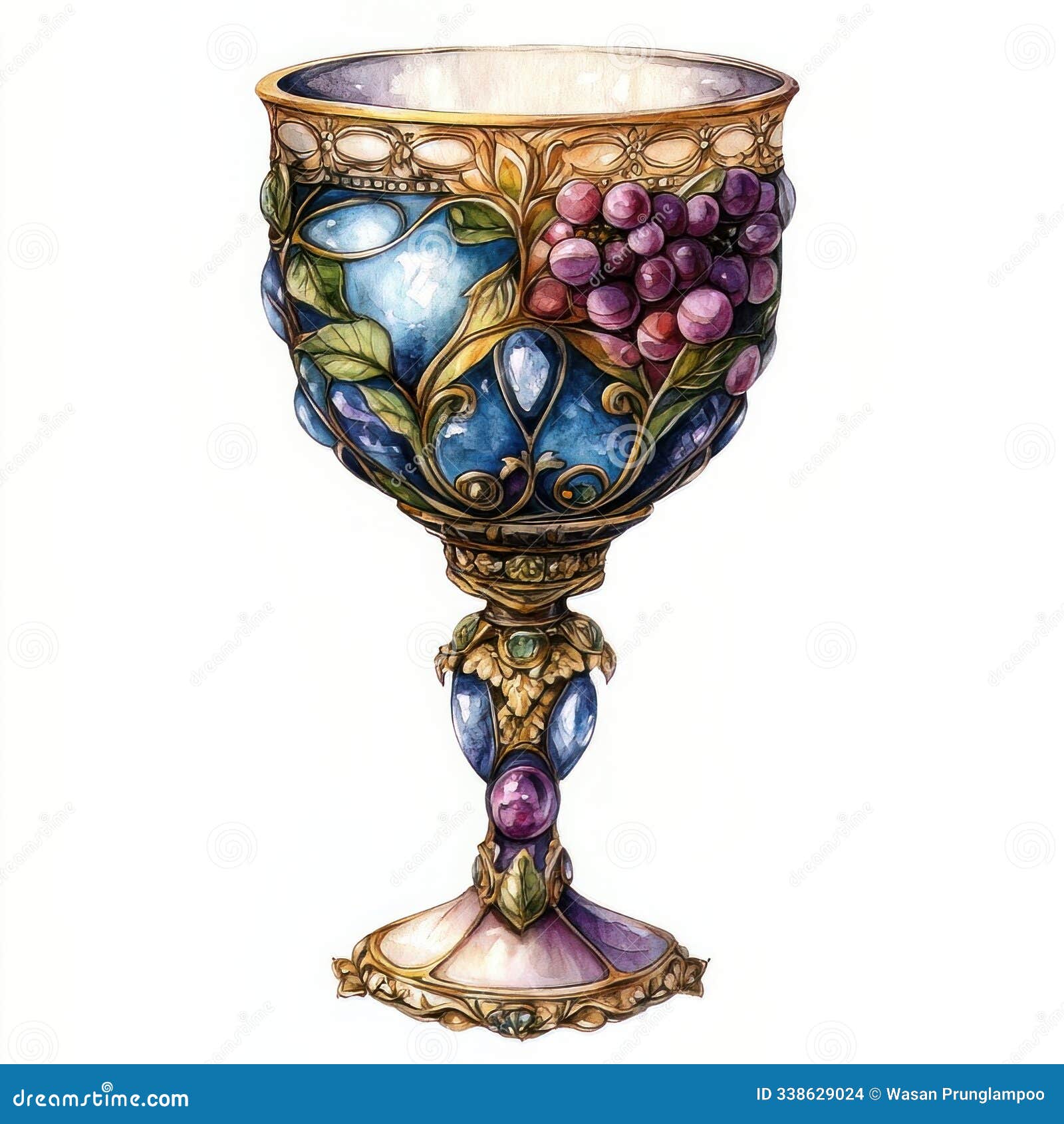 Decorative Goblet. Medieval Gothic Style Concept Art. Design Element ...