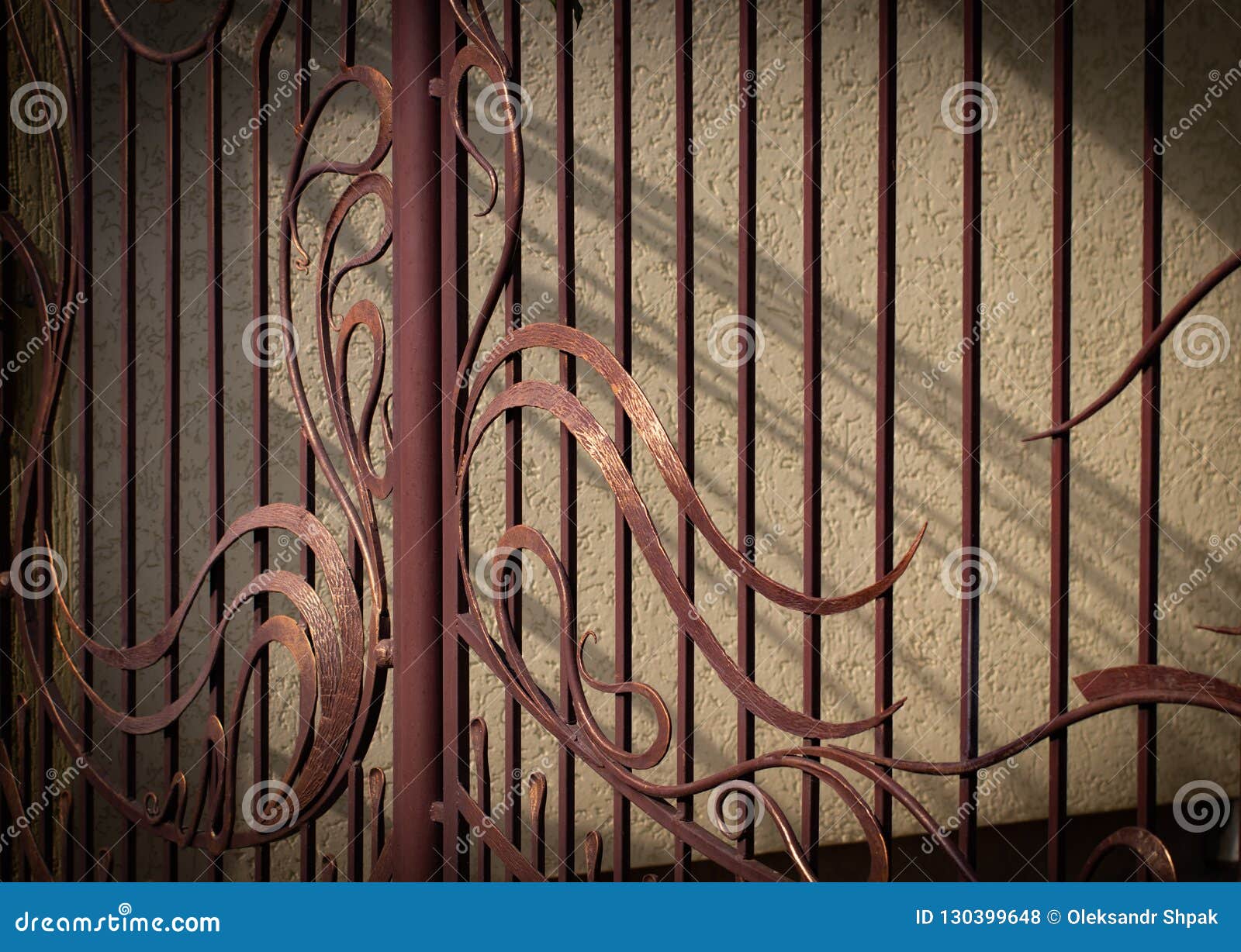 Beautiful Decorative Metal Elements Forged Wrought Iron Gates Stock ...