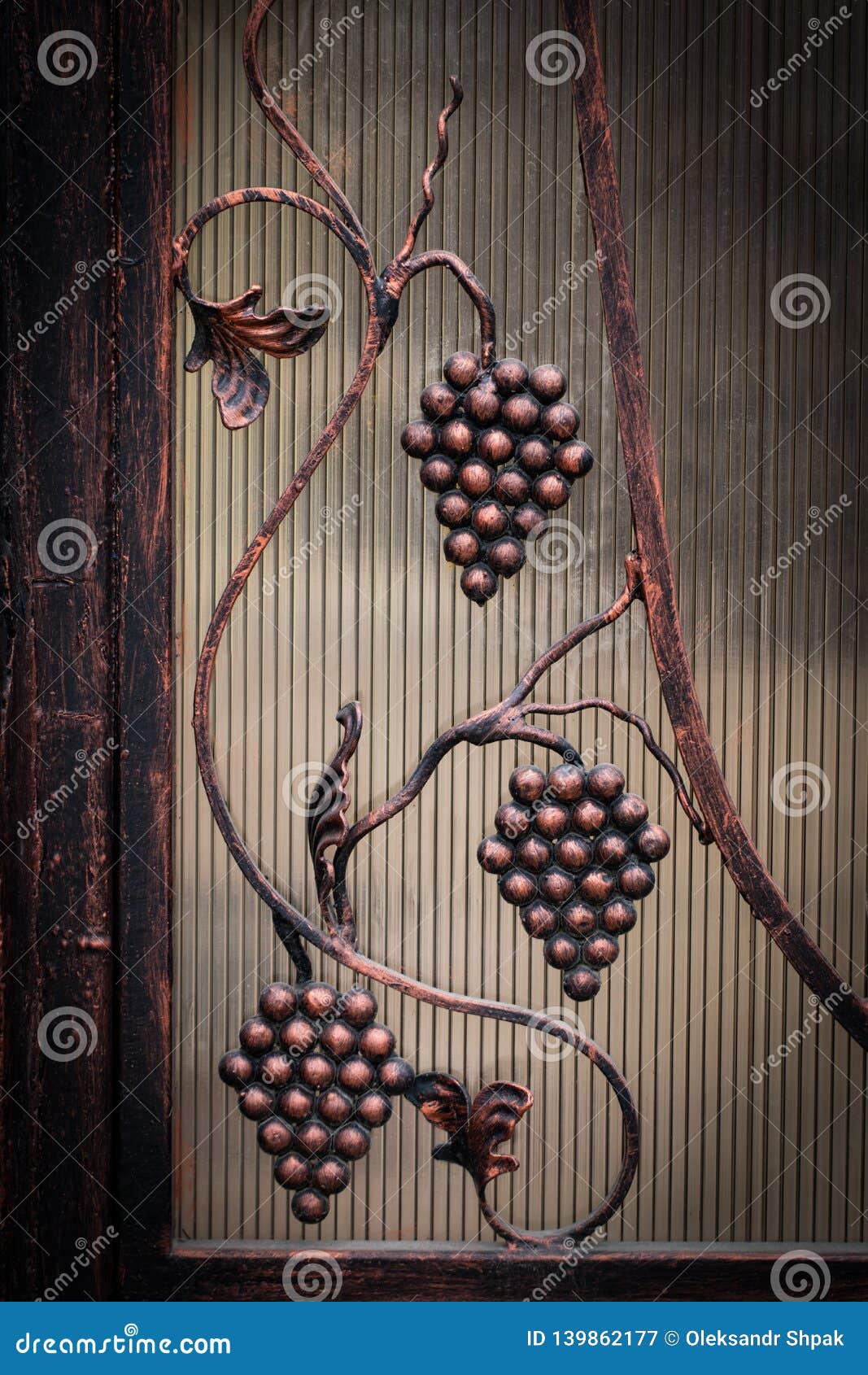 Beautiful Decorative Metal Elements Forged Wrought Iron Gates Stock ...