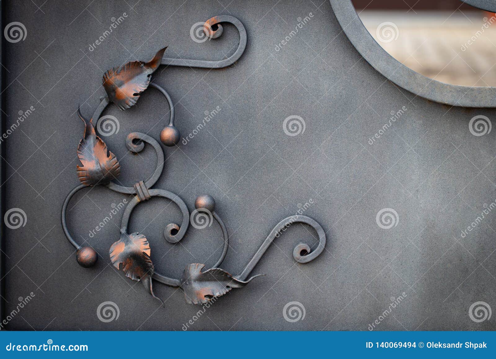 Beautiful Decorative Metal Elements Forged Wrought Iron Gates Stock ...