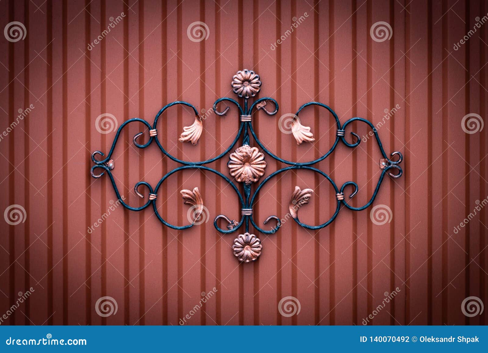 Beautiful Decorative Metal Elements Forged Wrought Iron Gates Stock ...