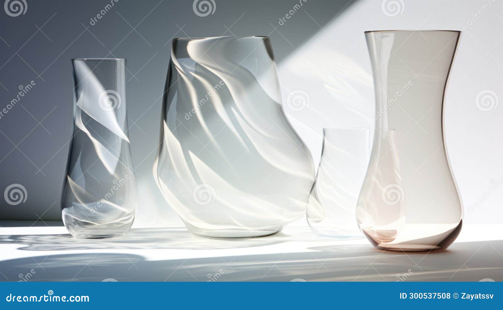 Beautiful Decorative Objects - Transparent Vases Stock Photo - Image of ...