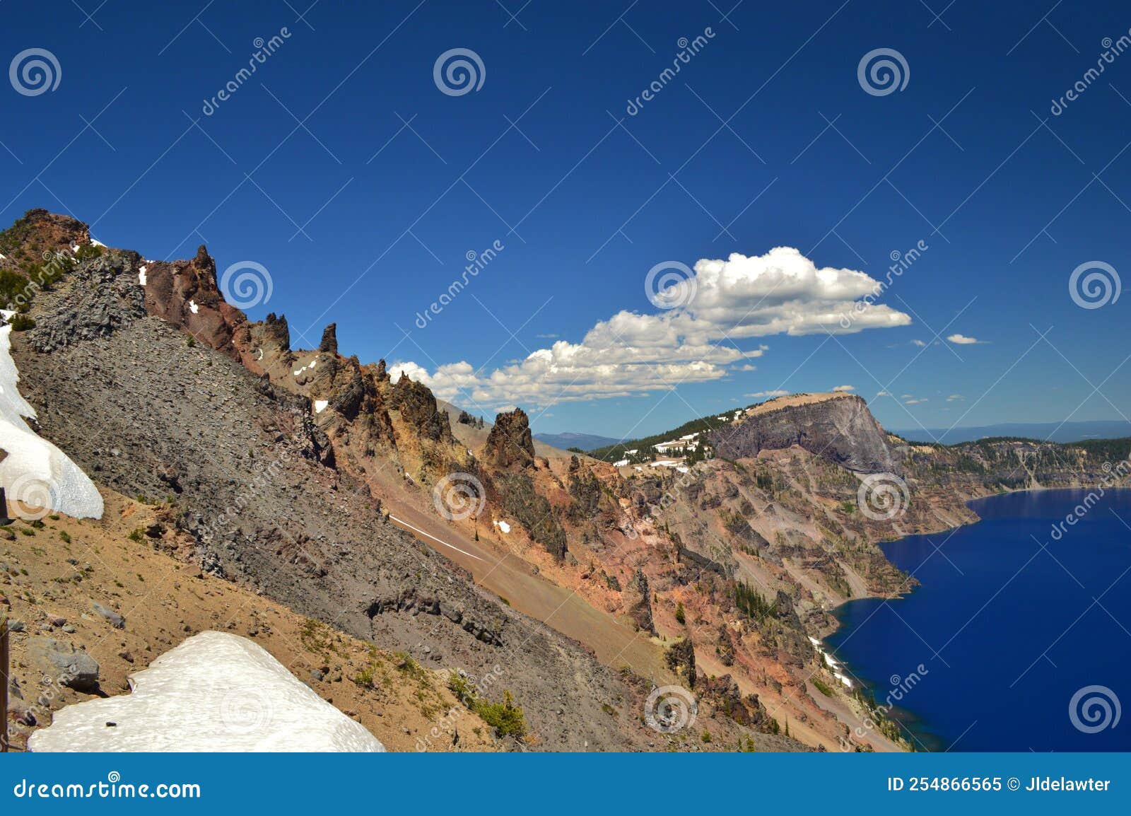 Beautiful Deep Blue Crater Lake in Oregon Editorial Image - Image of ...