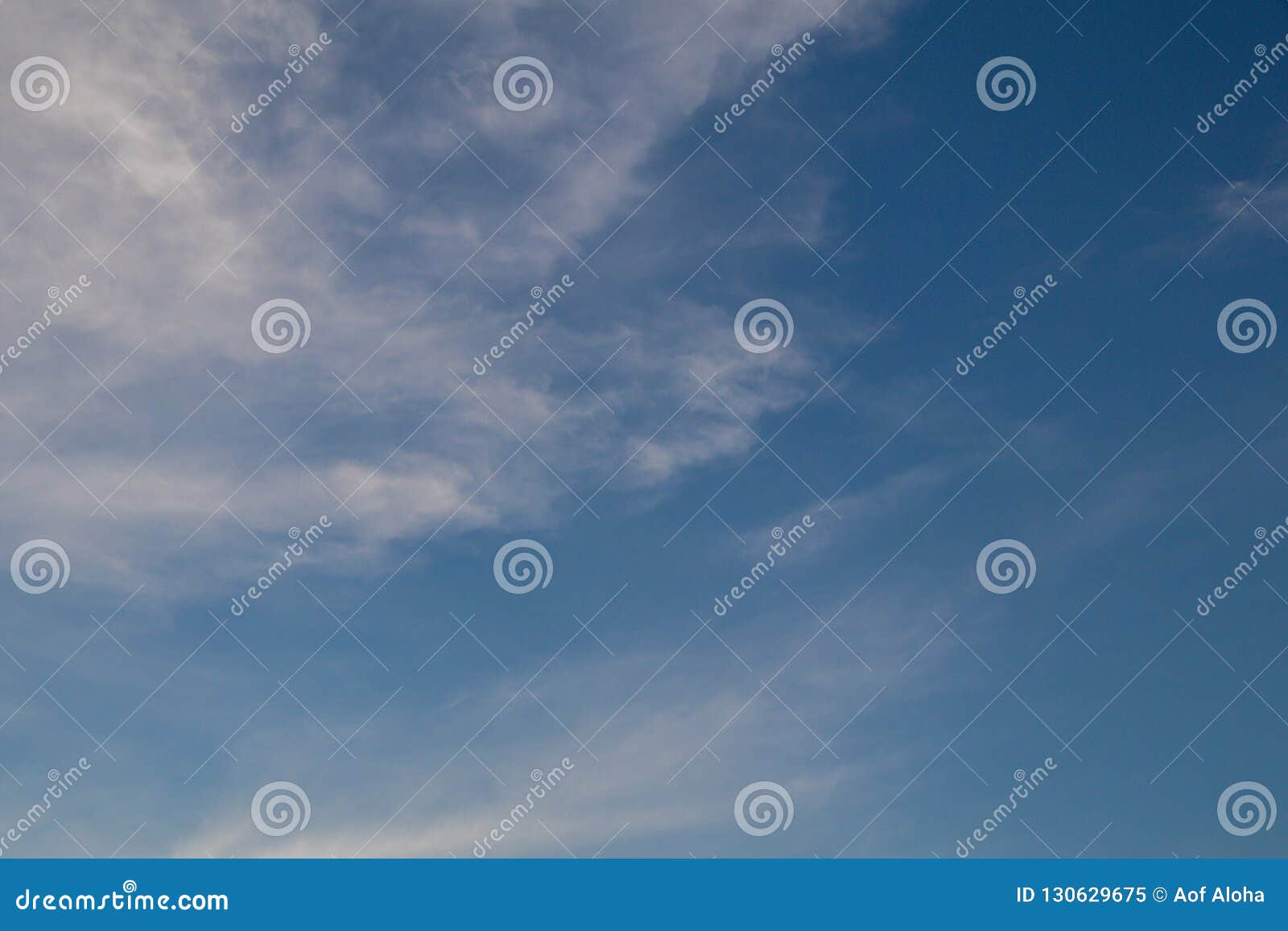Deep Blue Sky and White Cloud Background. Stock Image - Image of color ...