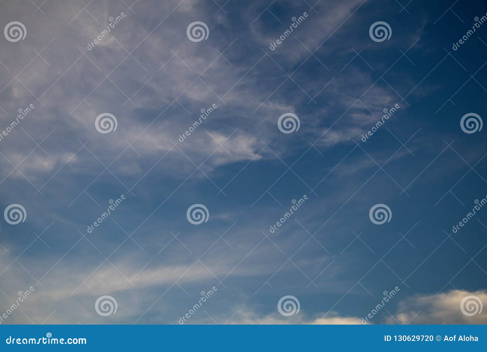 Deep Blue Sky and White Cloud Background. Stock Photo - Image of light ...
