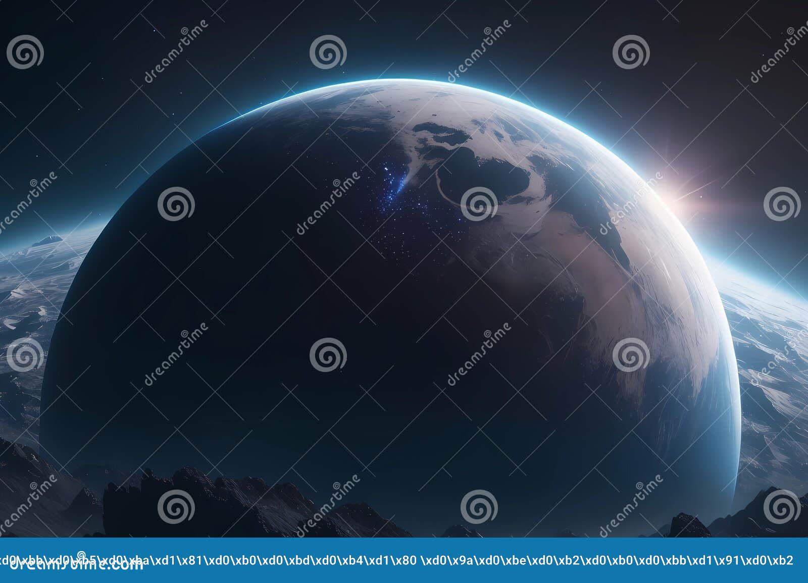 Beautiful Deep Space Background. Dark Planet Wallpaper Stock ...
