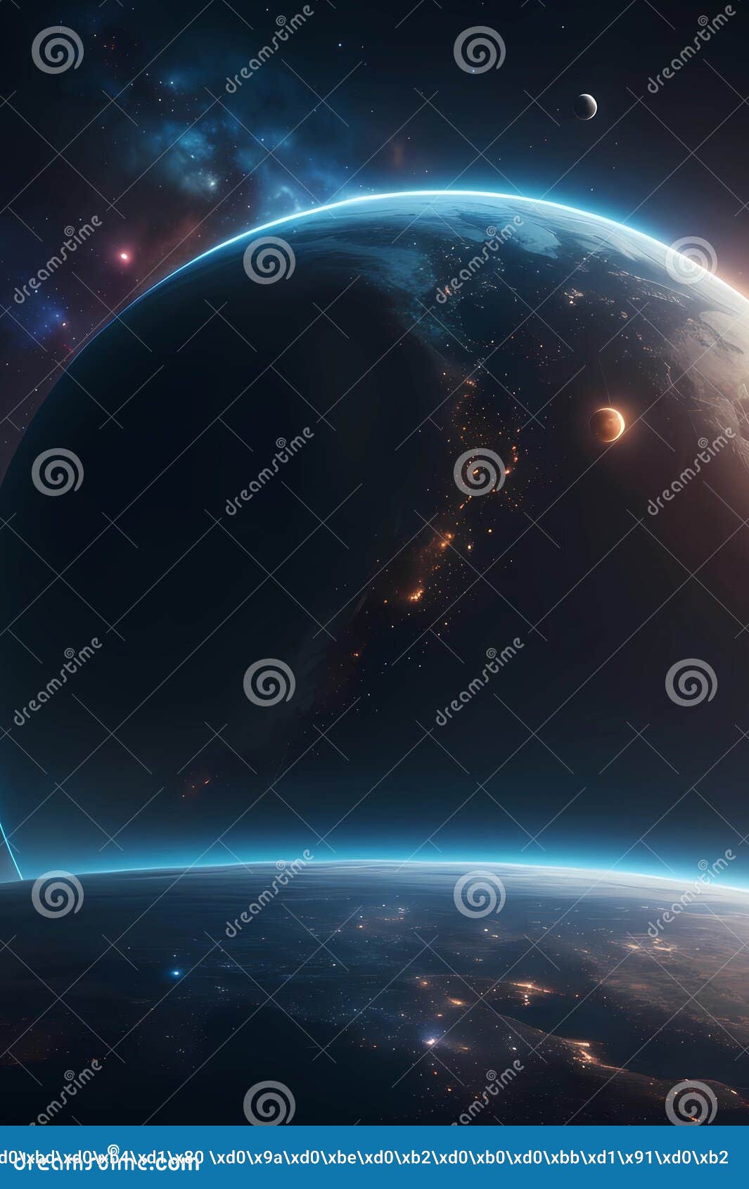 Beautiful Deep Space Background. Dark Planet Wallpaper Stock ...