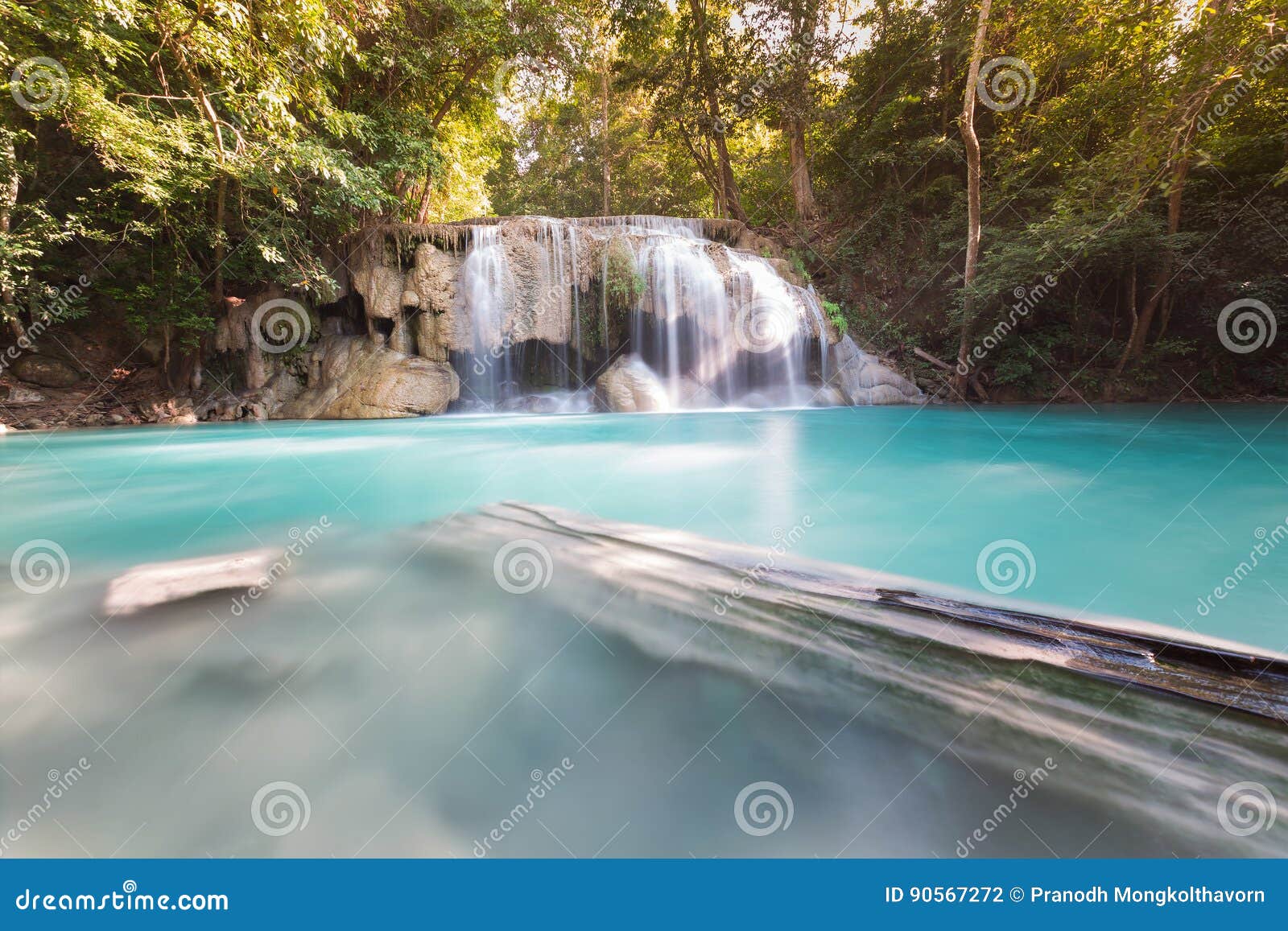 Beautiful Deep Tropical Forest Stream Waterfall Stock Photo - Image of ...