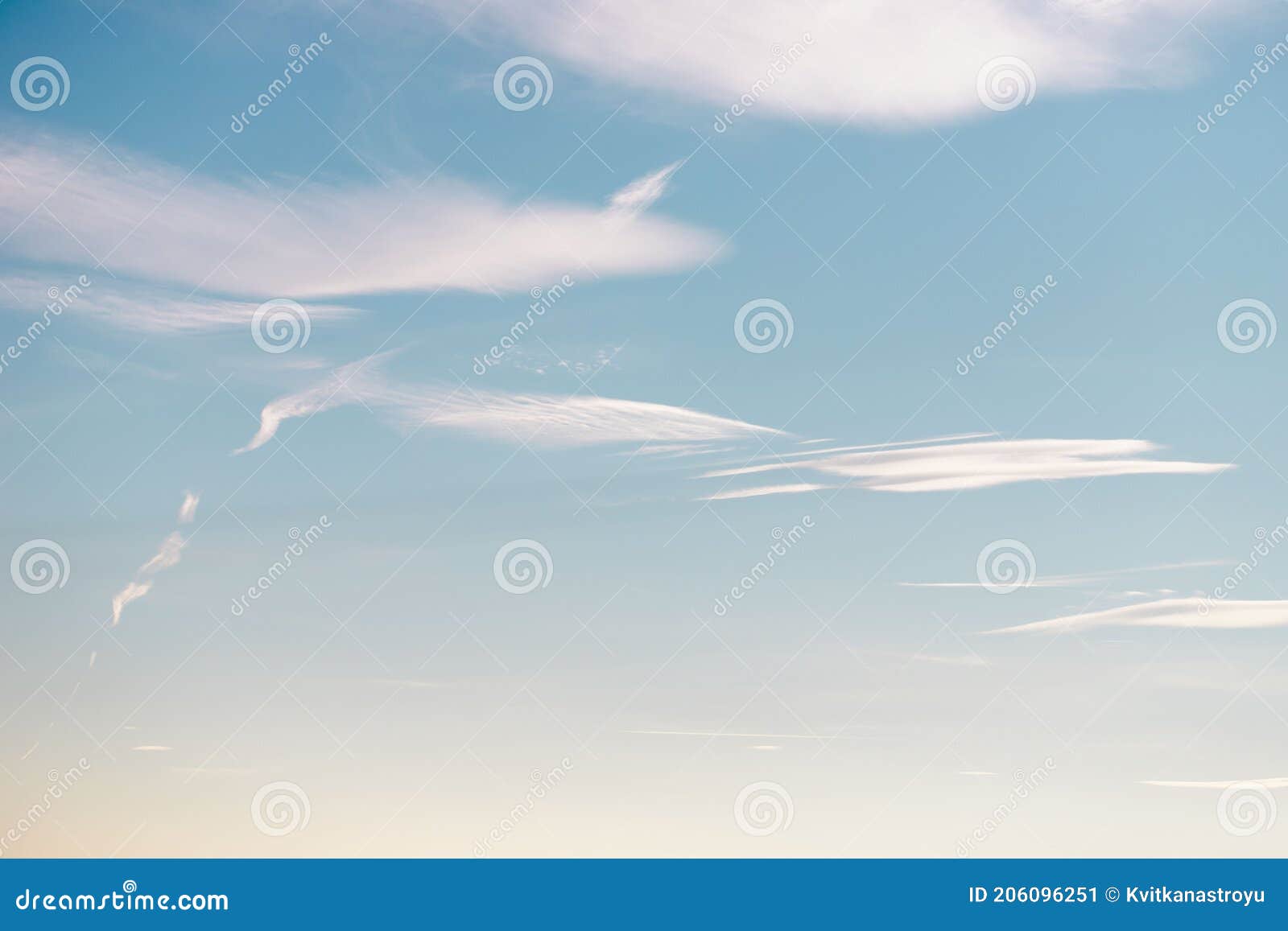 Beautiful Delicate Sky Background with Cirrus Clouds Stock Image ...
