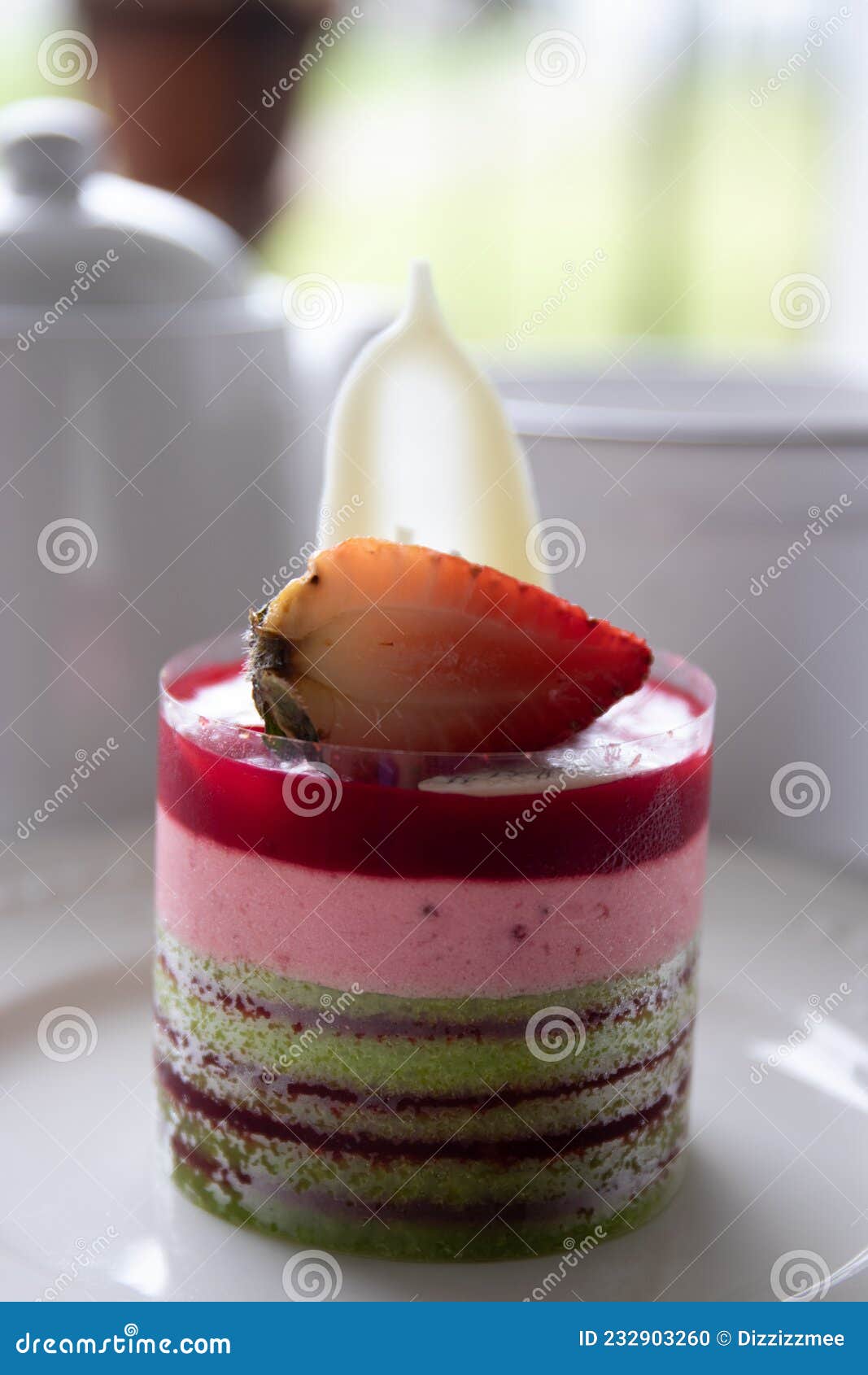 Beautiful and Delicious Mousse Cake Stock Photo - Image of strawberry ...