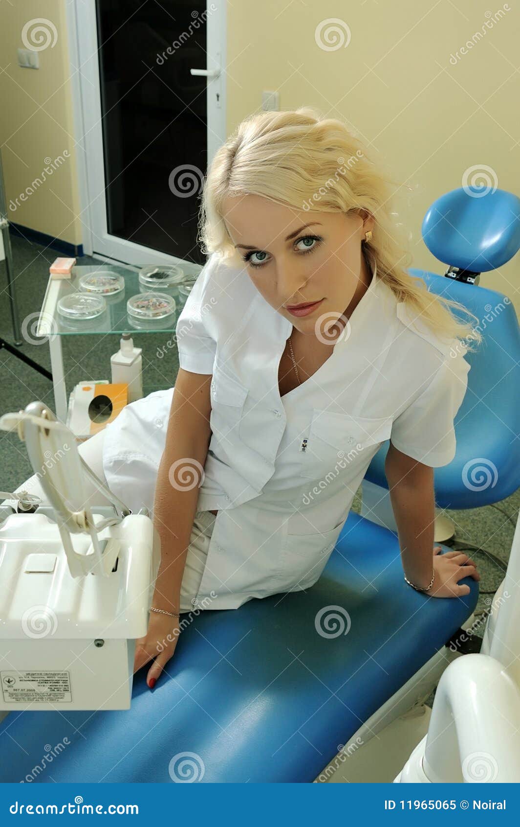 Beautiful Dentist in Medical Office Stock Image - Image of equipment ...