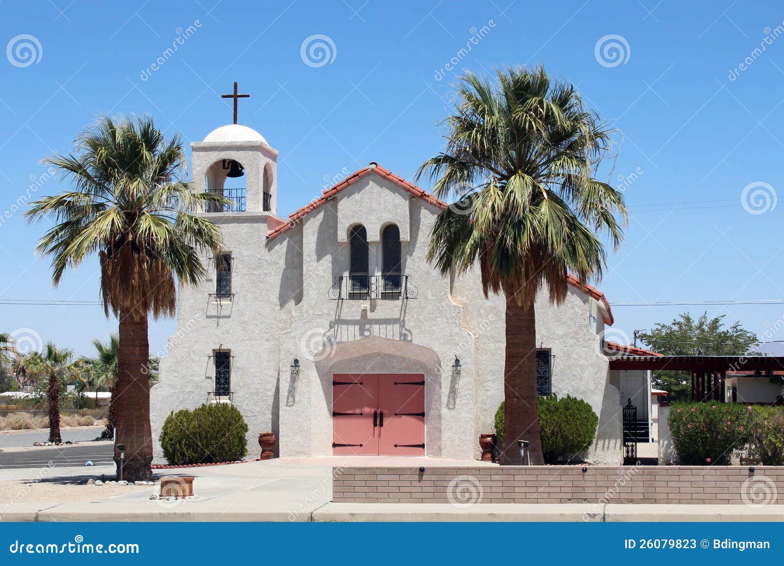 Beautiful Desert Church stock image. Image of building - 26079823