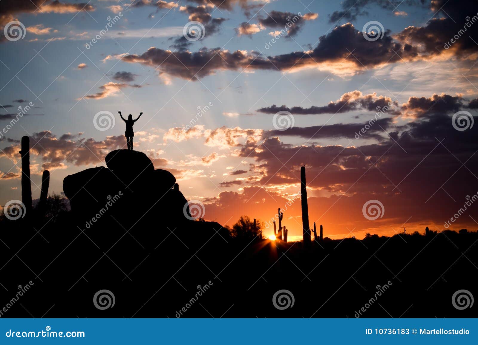 Beautiful Desert Sunrise stock image. Image of travel - 10736183